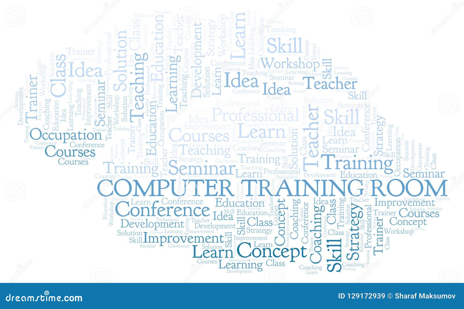 Computer Training Room Word Cloud. Stock Illustration - Illustration of ...