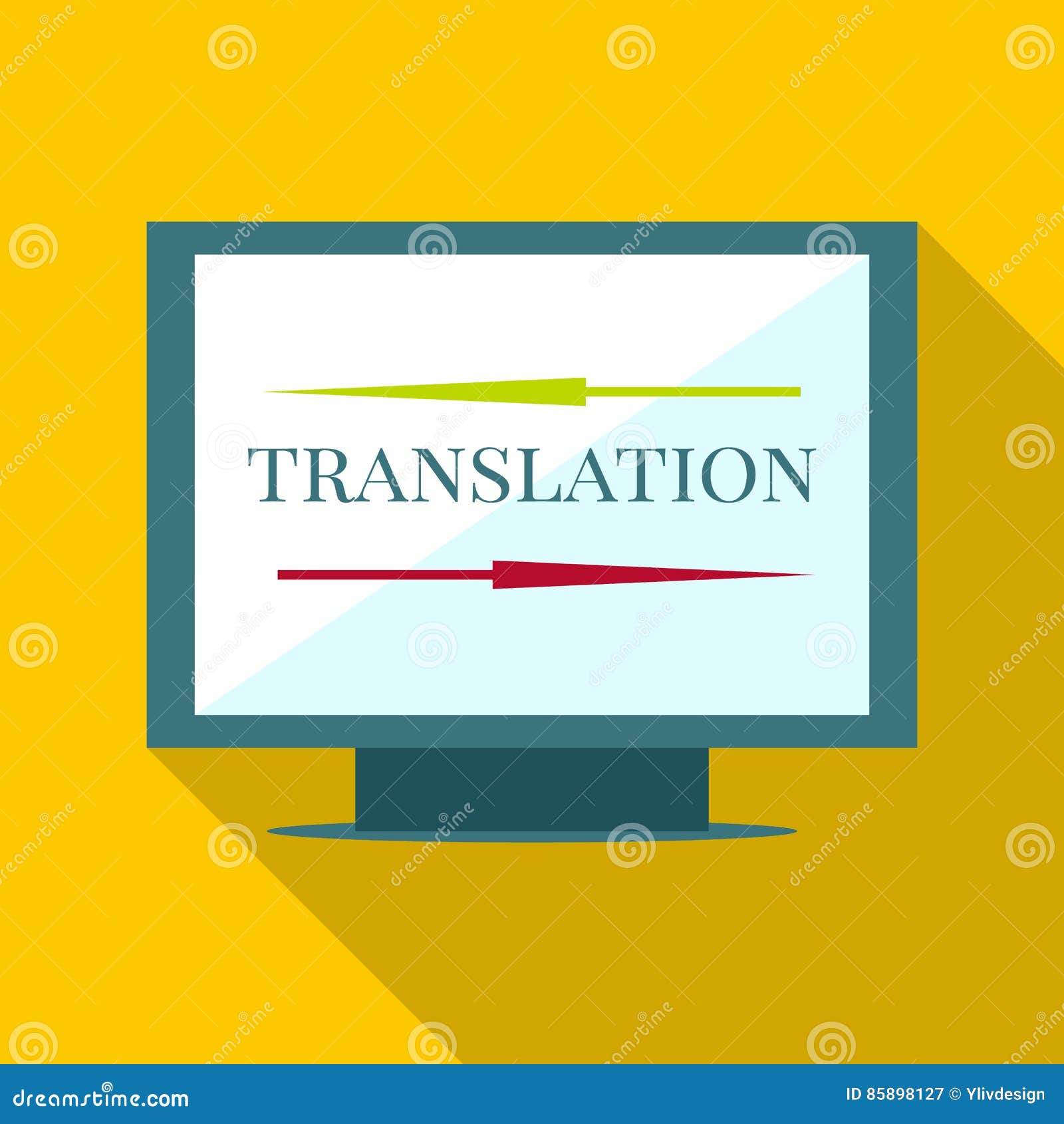 Computer Translation Icon, Flat Style Stock Vector - Illustration of ...
