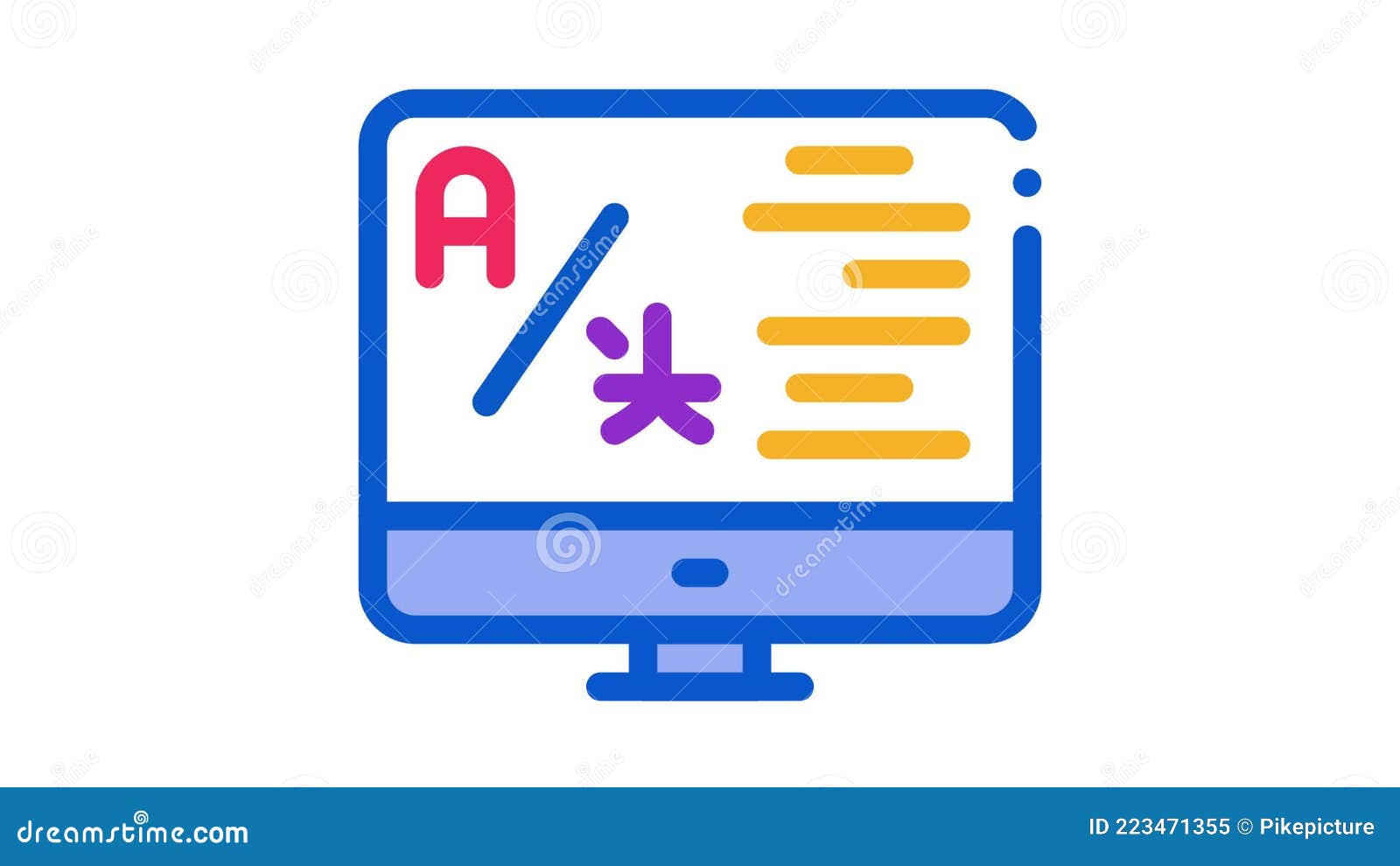 Computer Translation Program Icon Animation Stock Video - Video of ...