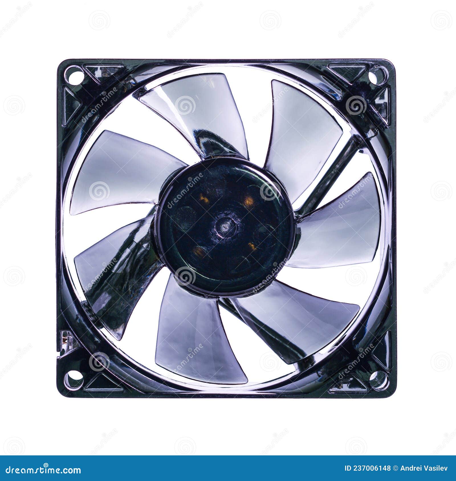 Computer Translucent Fan. Front View of Semitransparent Pc Cooler ...