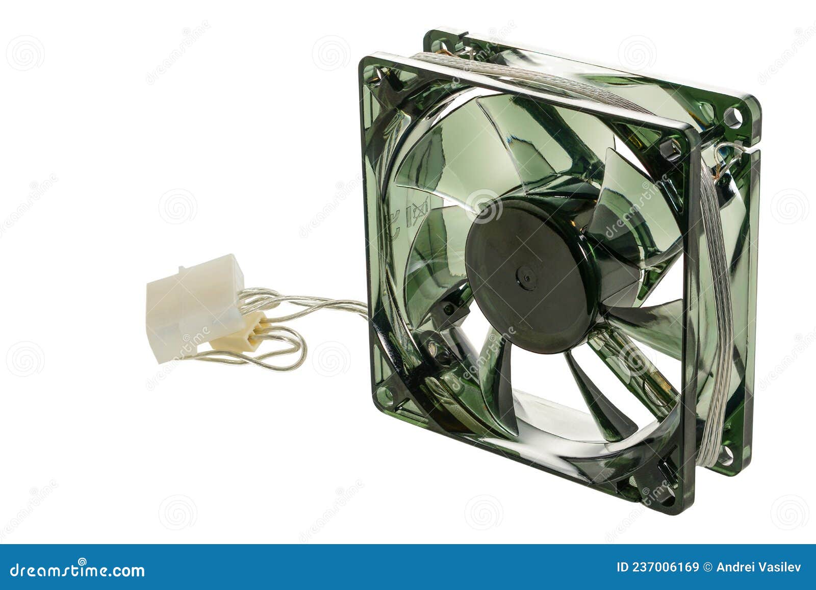 Computer Translucent Fan. Front View of Semitransparent Pc Cooler with ...