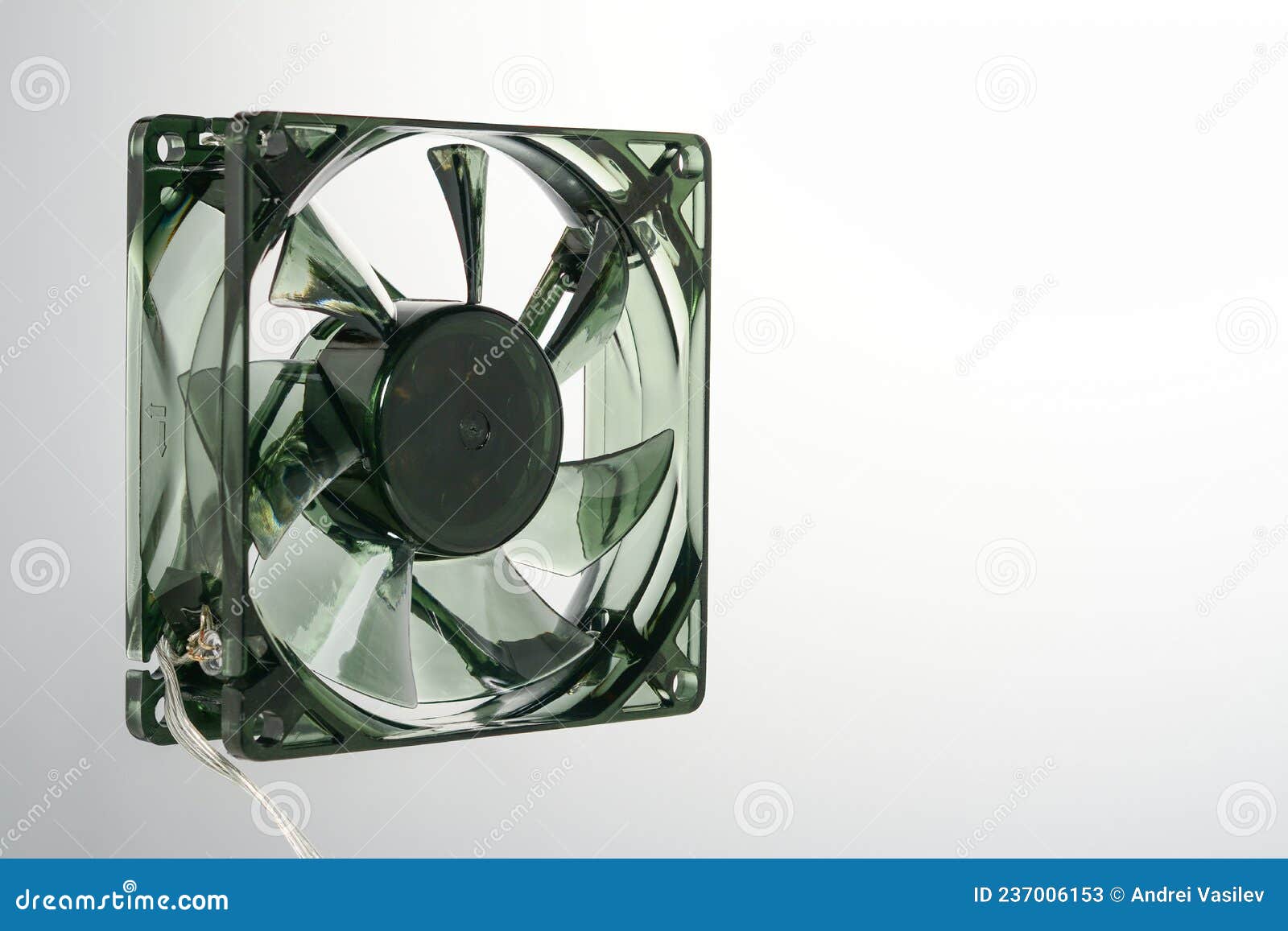 Computer Translucent Fan. Left Side View of Semitransparent Pc Cooler ...