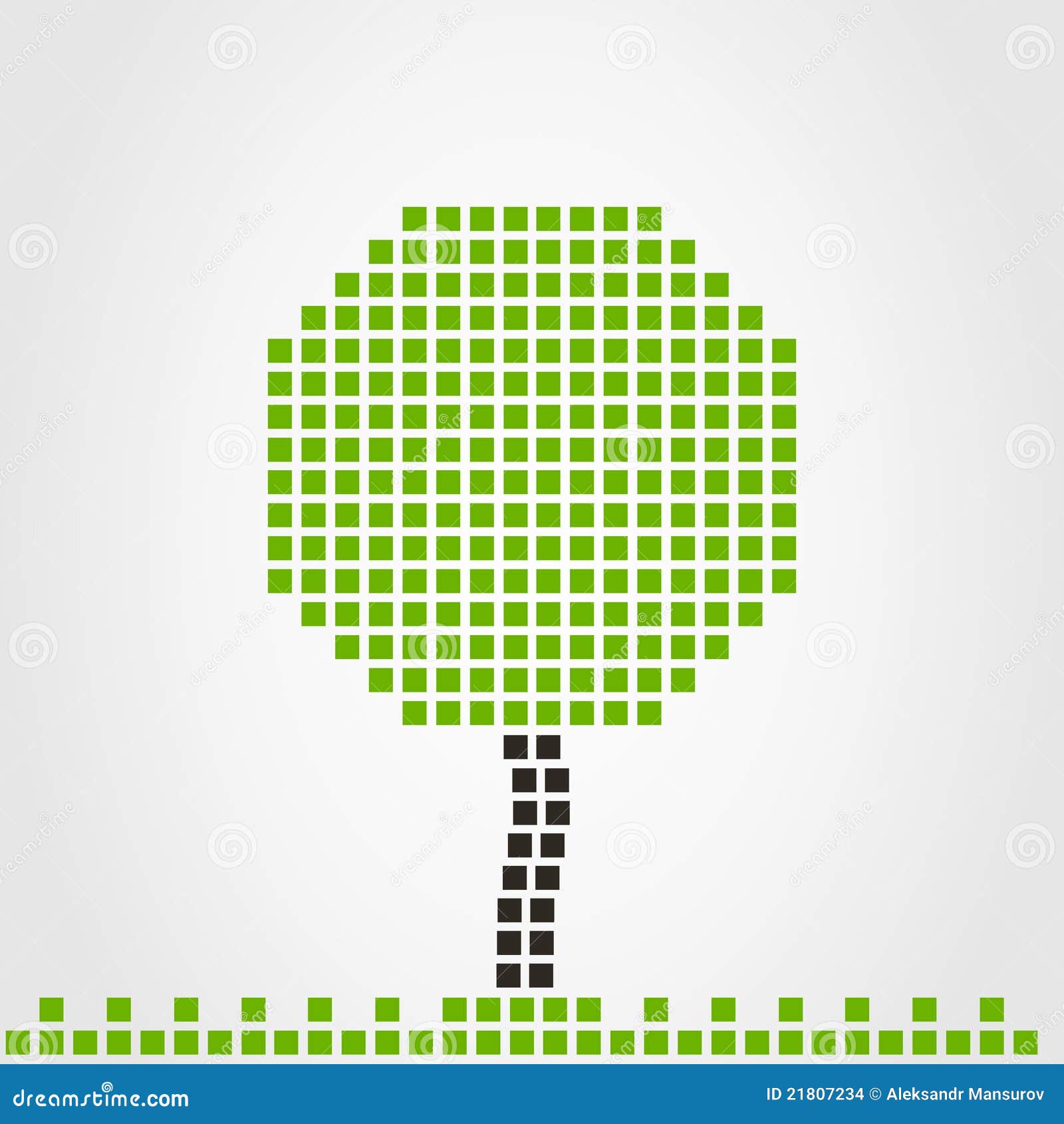 Computer tree stock vector. Illustration of green, natural - 21807234