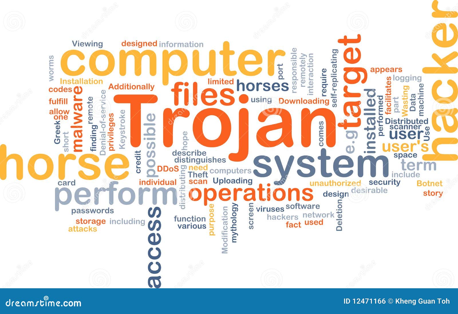 Computer Trojan Background Concept Stock Illustration - Illustration of ...