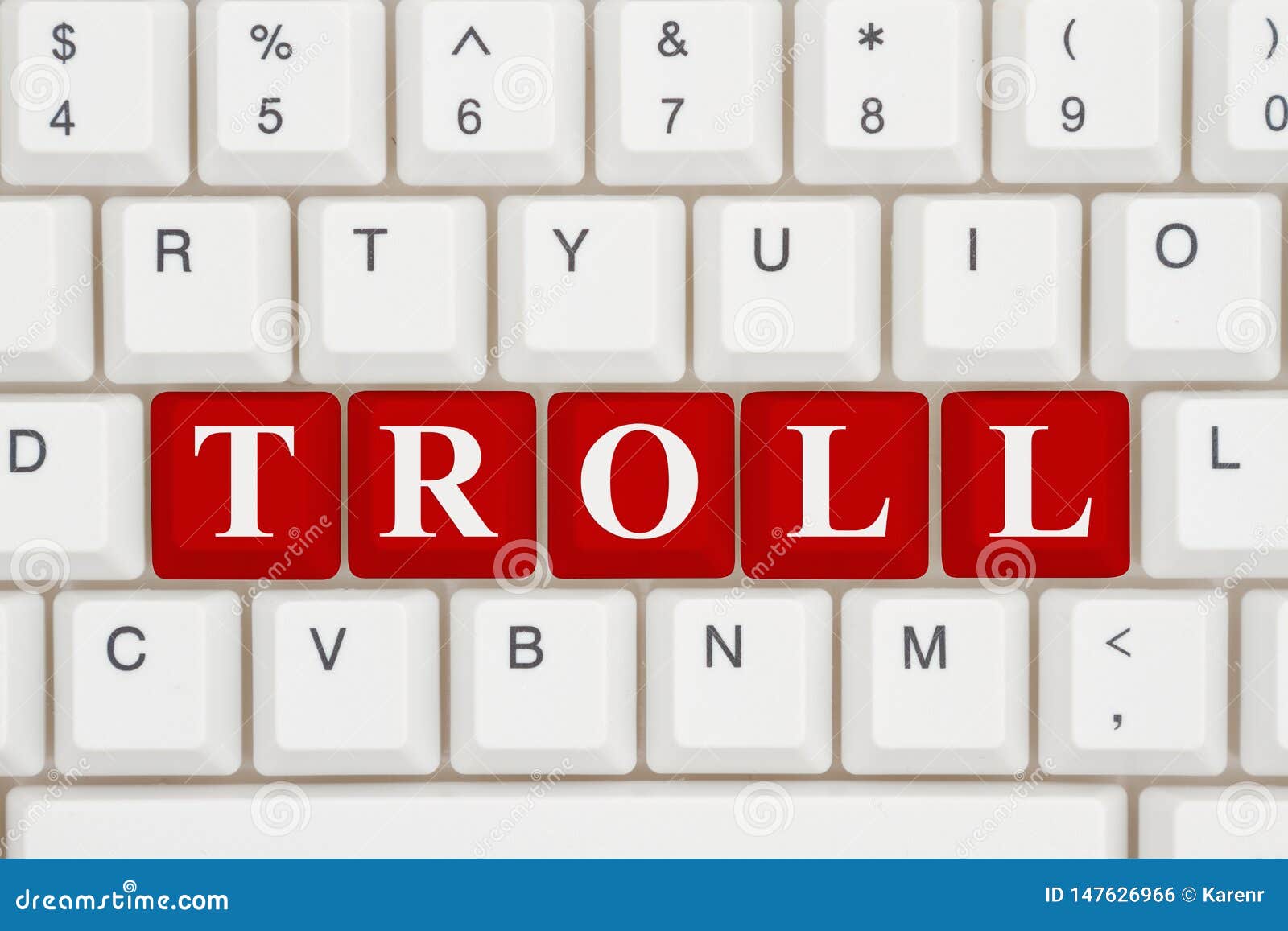 A Computer Troll on the Internet Stock Photo - Image of words, bully ...