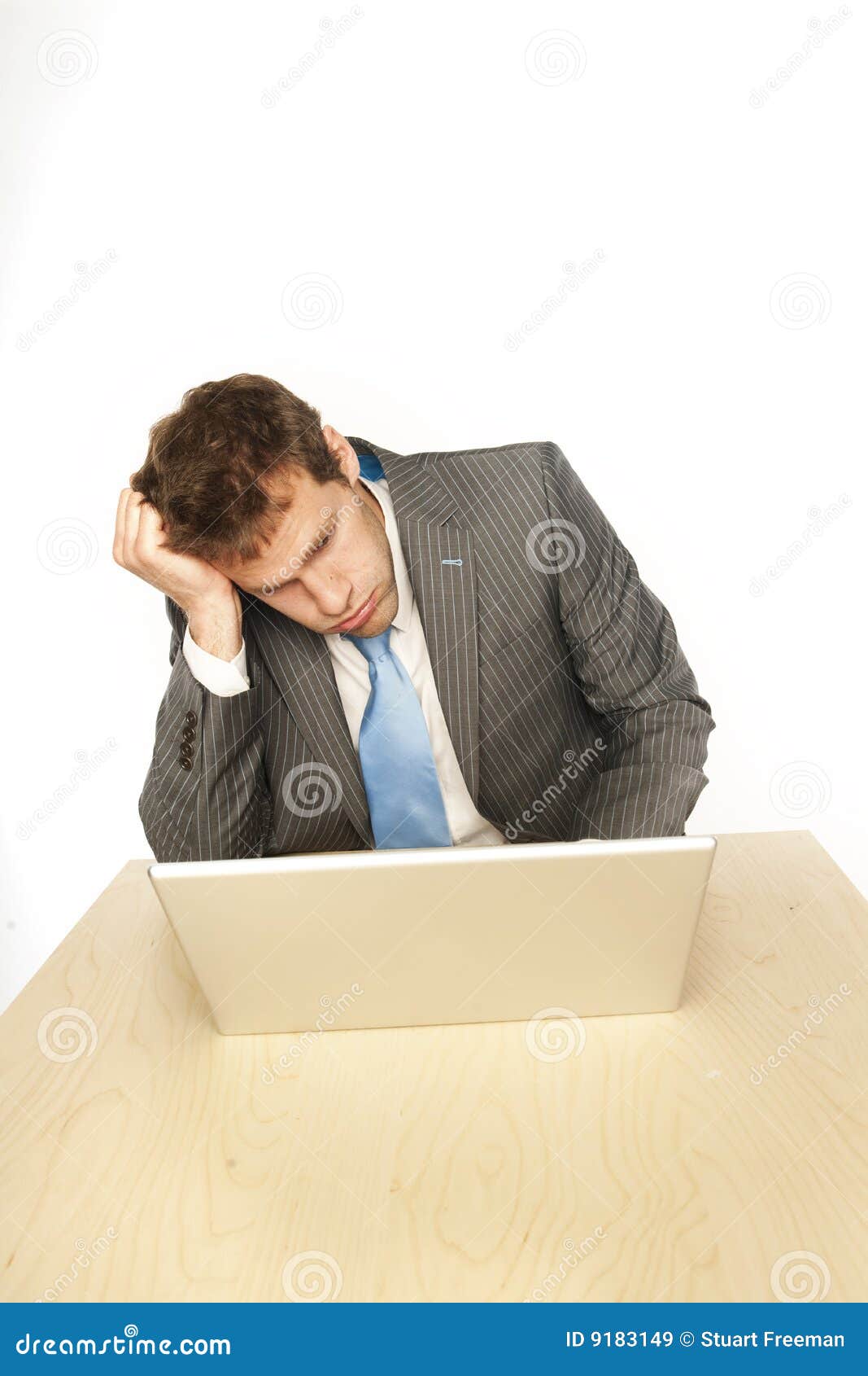 Computer troubles stock image. Image of office, hold, desk - 9183149