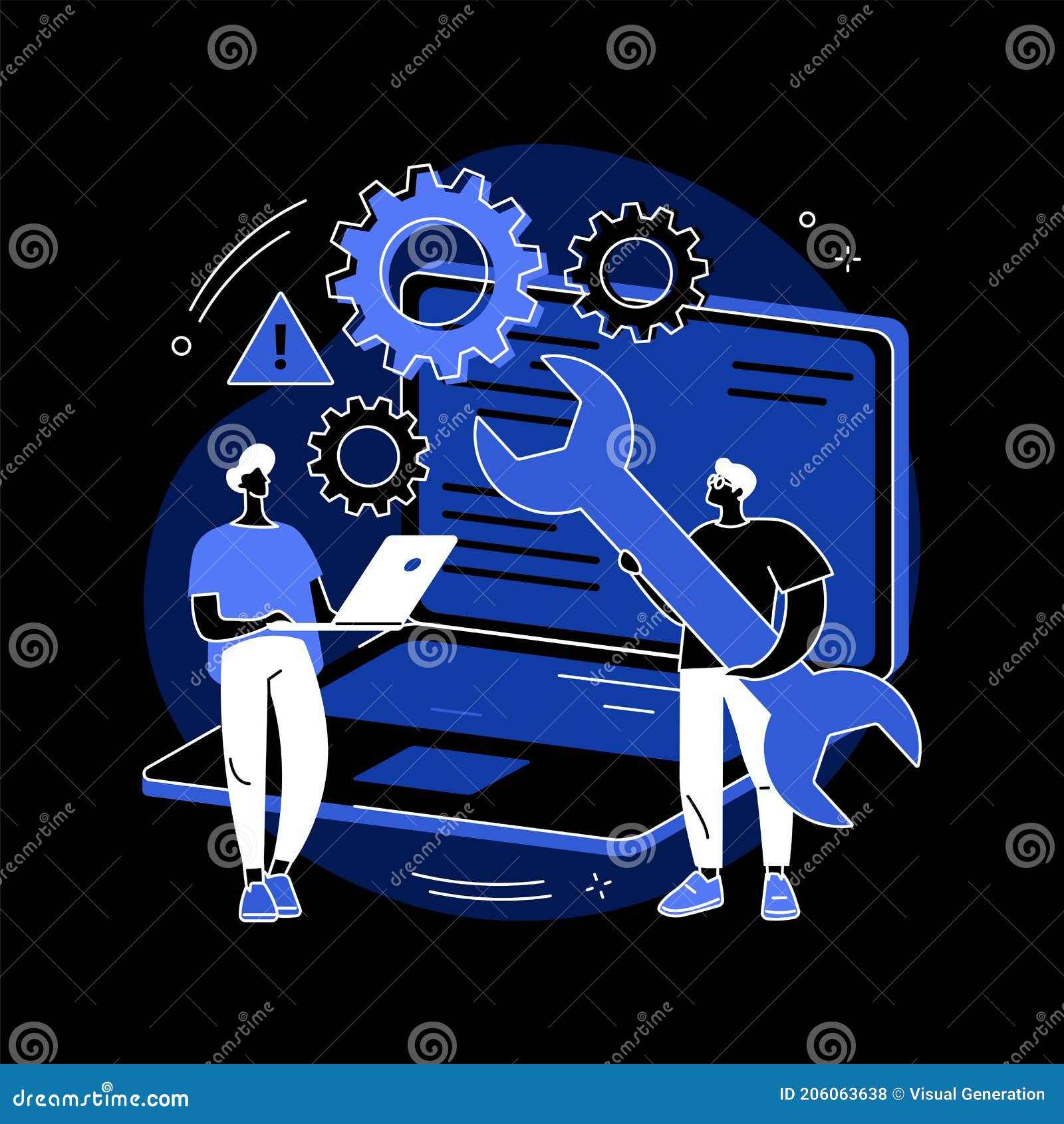 Computer Troubleshooting Abstract Concept Vector Illustration. Stock ... Computer Troubleshooting Abstract Concept Vector Illustration. Stock ...