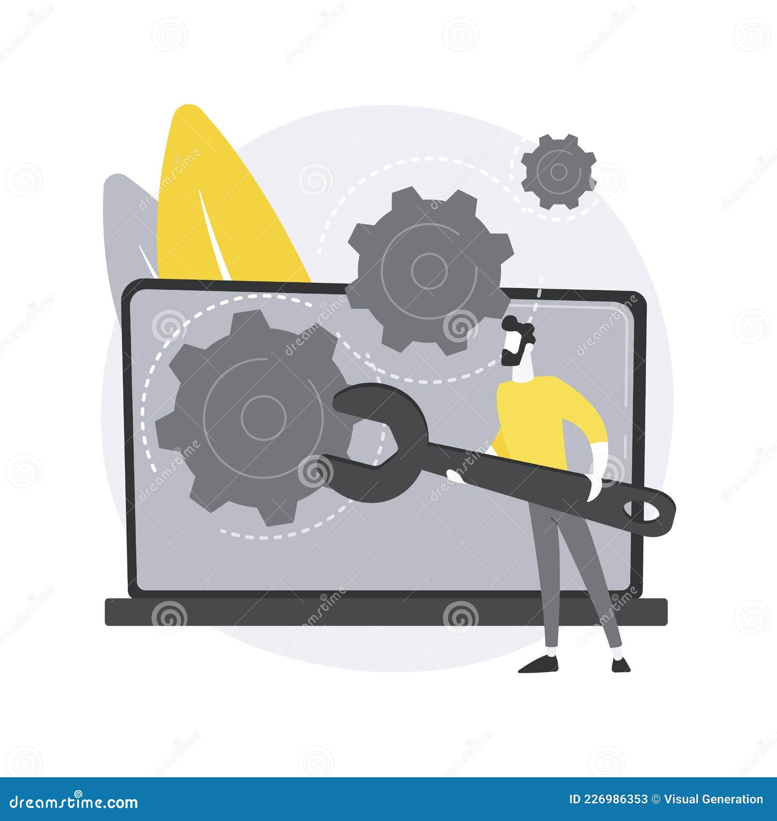 Computer Troubleshooting Abstract Concept Vector Illustration. Stock ...