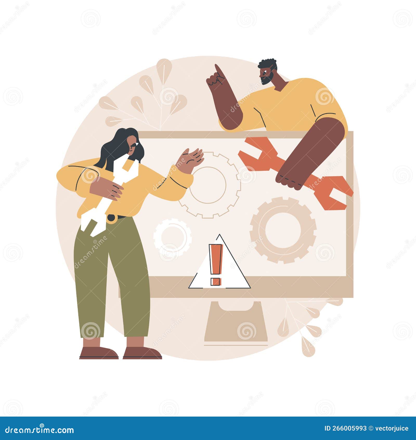 Computer Troubleshooting Abstract Concept Vector Illustration Stock ...