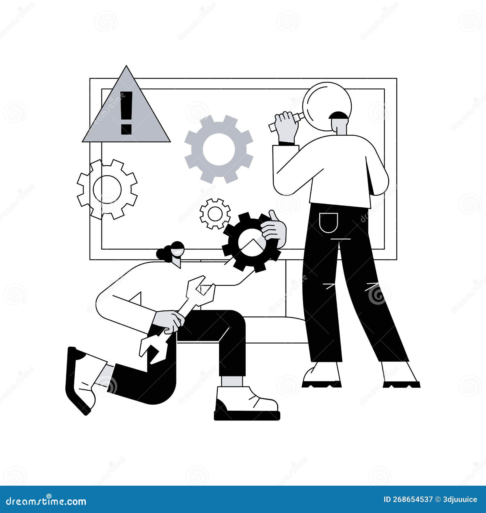 Computer Troubleshooting Abstract Concept Vector Illustration. Stock ...