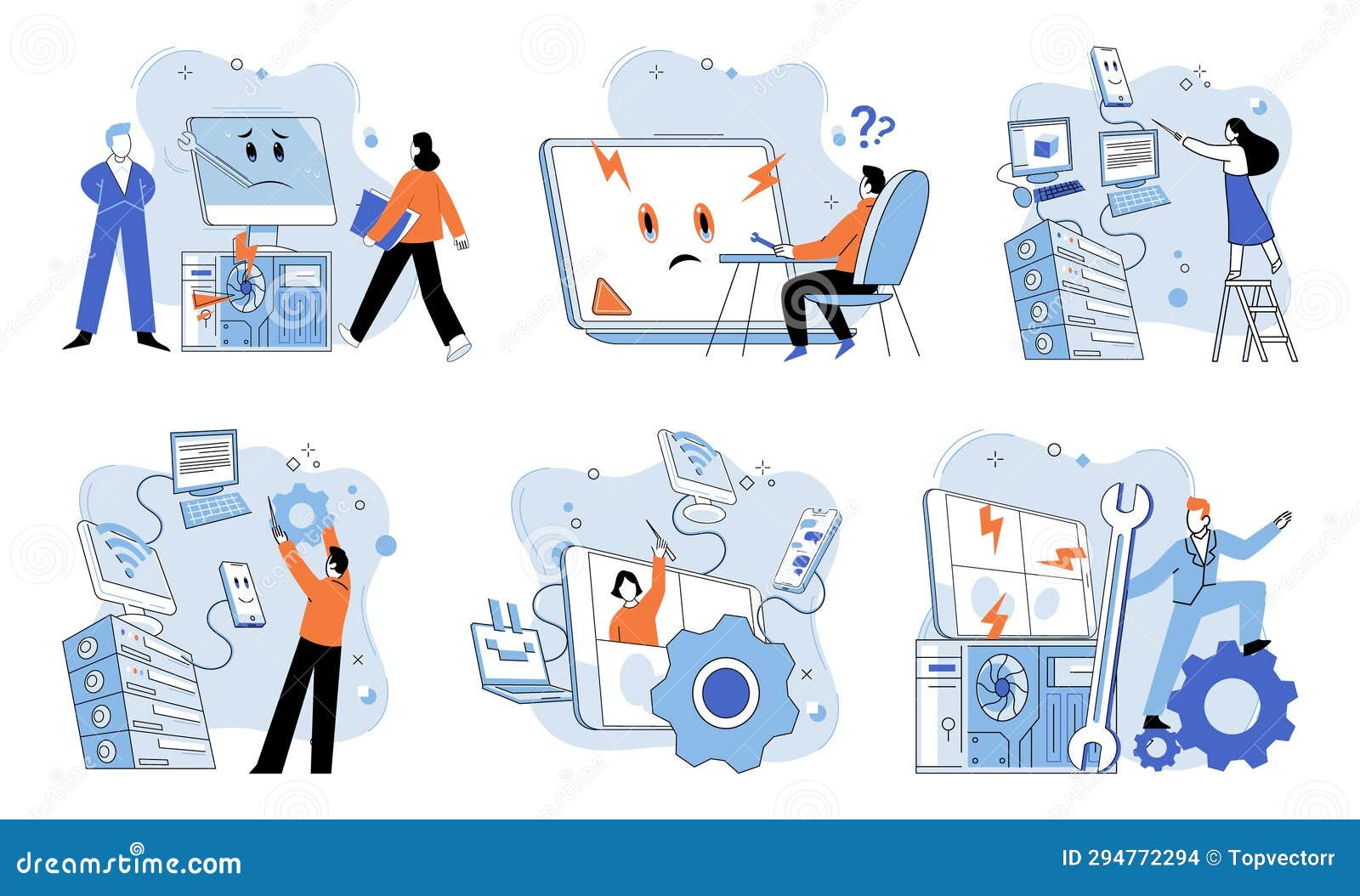 Computer Resolving Sign Cartoon Vector | CartoonDealer.com #24748773
