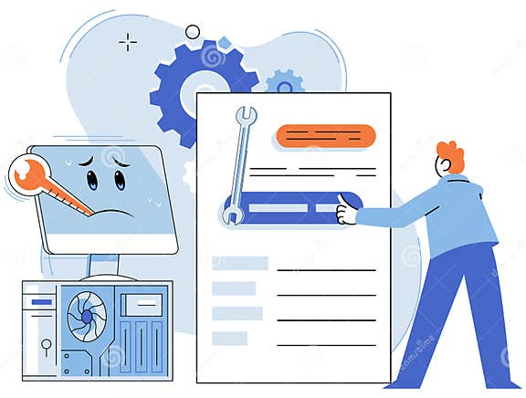 Computer Troubleshooting. Technicians Provide Technical Assistance To ...