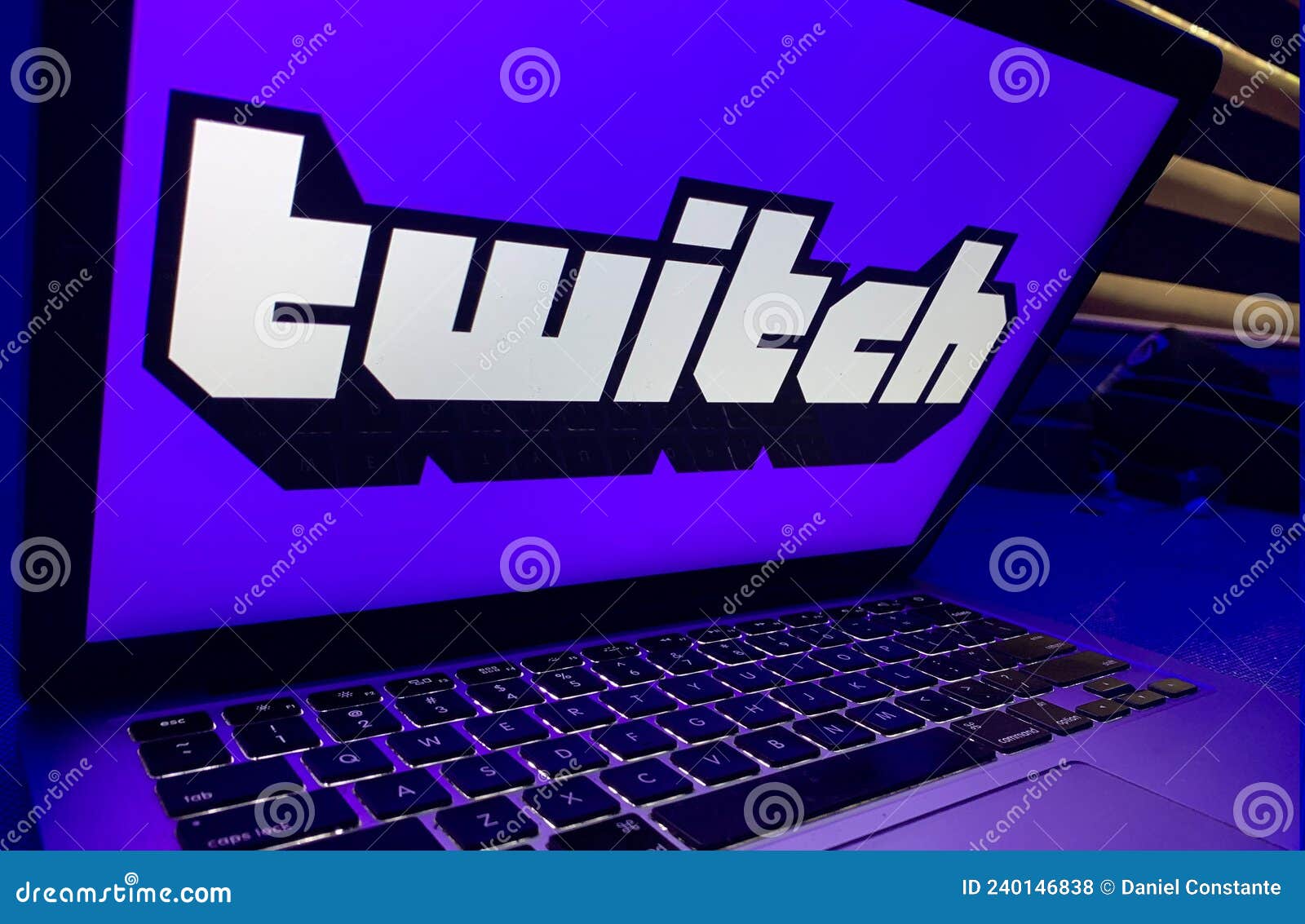 Computer with the Twitch Logo is a Platform Editorial Stock Photo ...