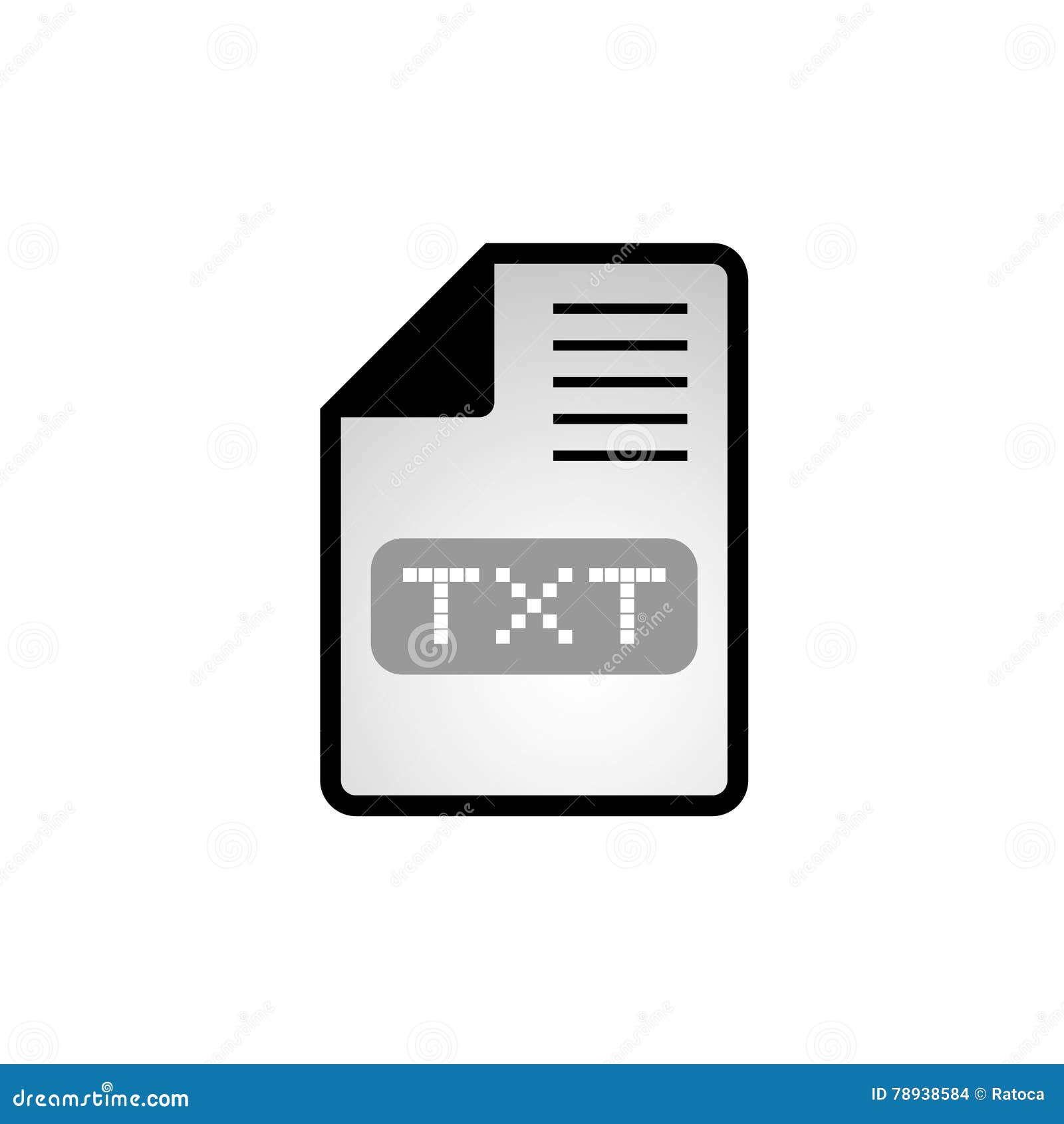 Computer txt file icon stock vector. Illustration of graphic - 78938584