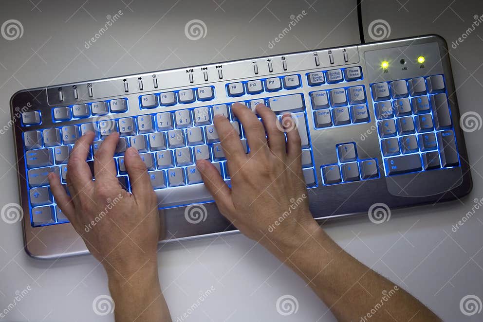 Computer typing 01 stock image. Image of detail, close - 7771831