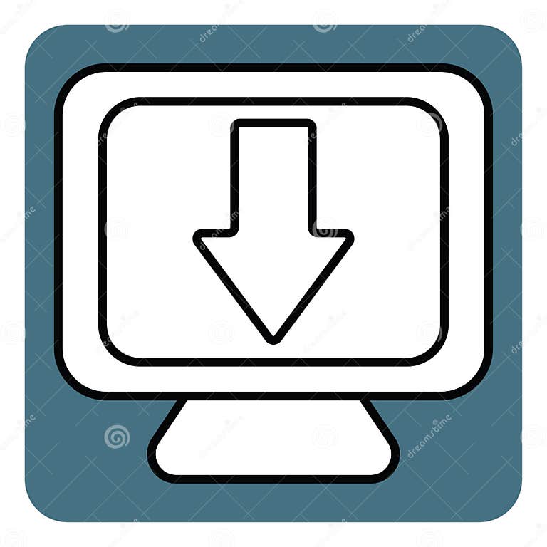Computer update, icon stock vector. Illustration of interface - 261077599
