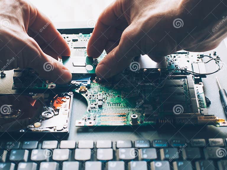Computer Upgrade Processor Installation Cpu Stock Image - Image of ...