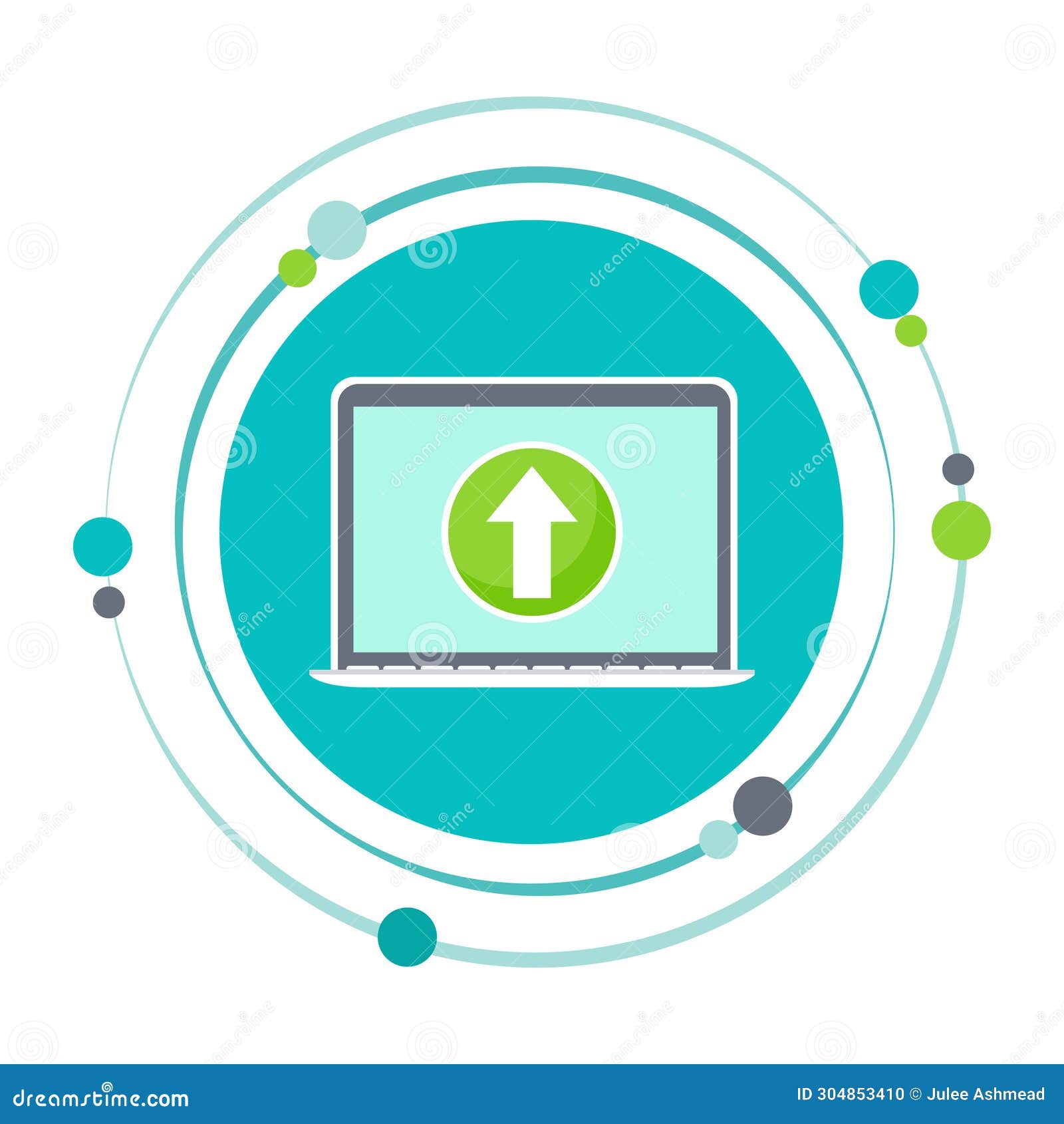 Laptop Computer Uploading Data Graphic Icon Symbol Stock Illustration ...