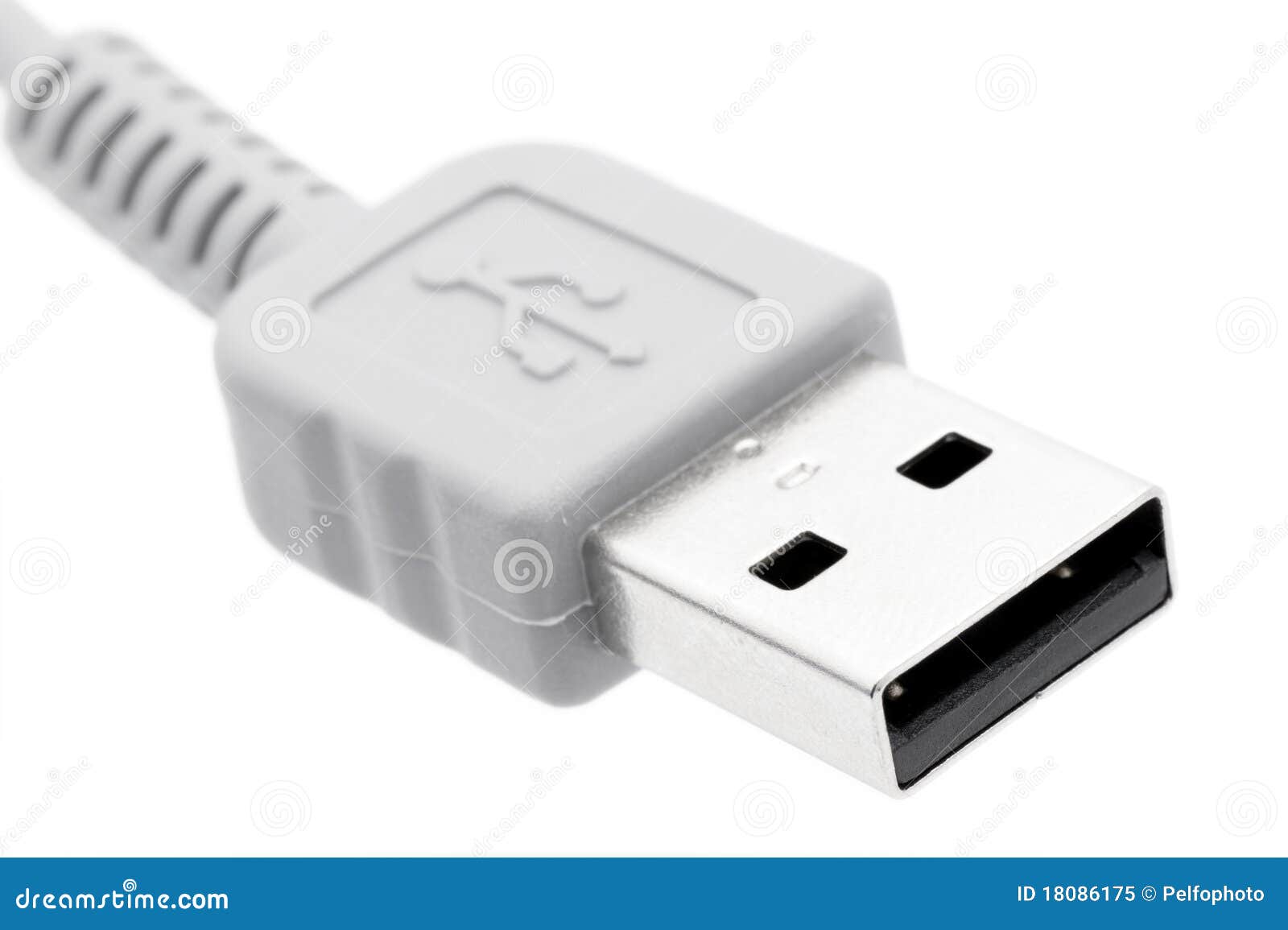 Computer USB cable. stock image. Image of close, computer - 18086175