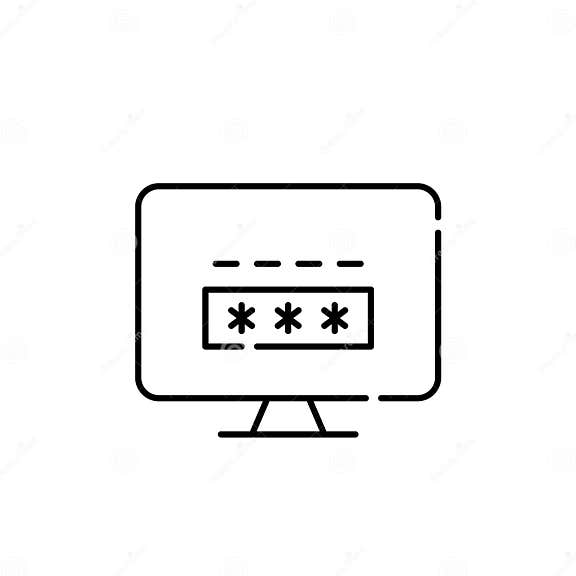 Computer User Account Login. Profile Security. Pixel Perfect Icon Stock ...