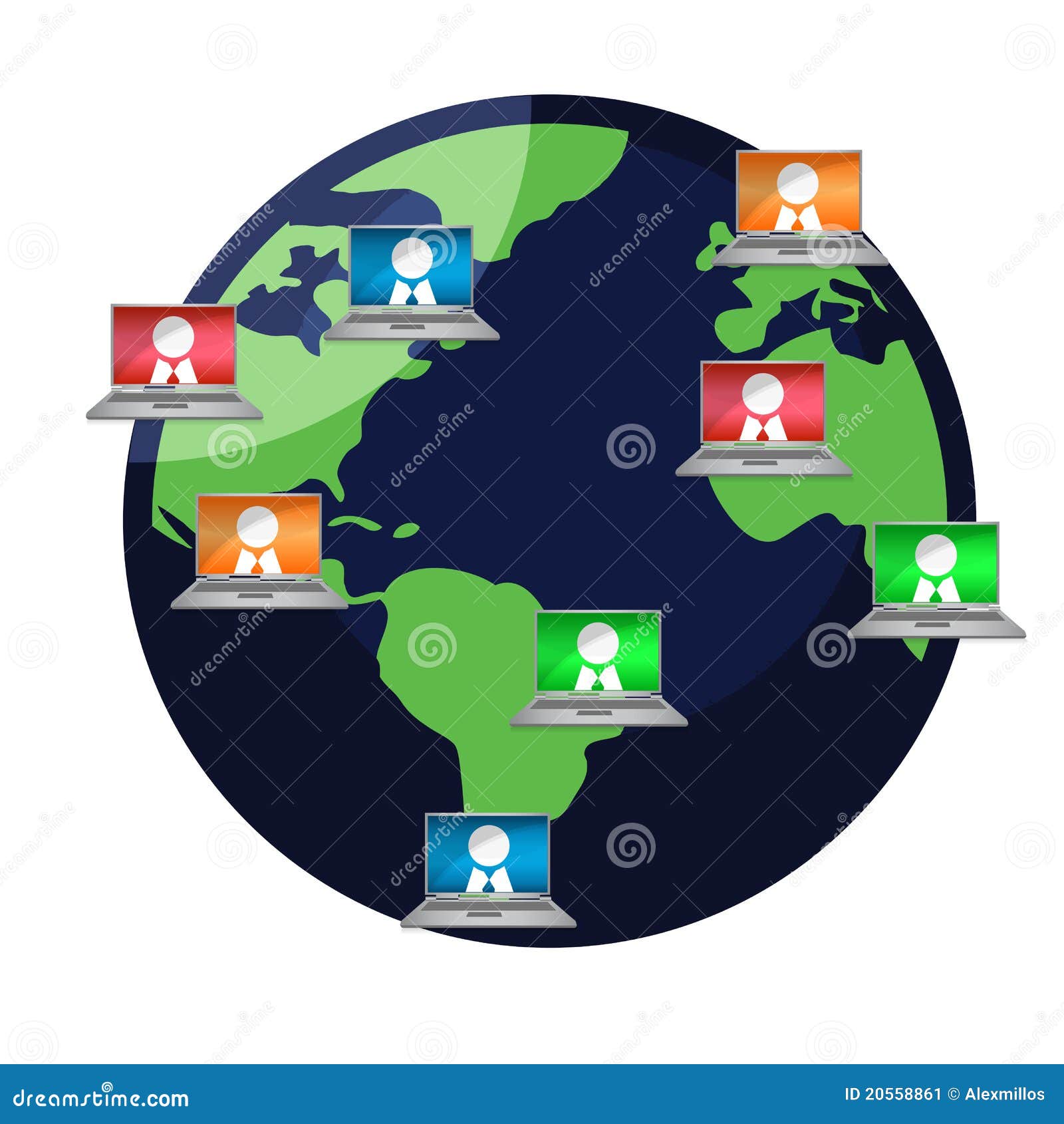 Computer User Vector Illustration | CartoonDealer.com #11447428