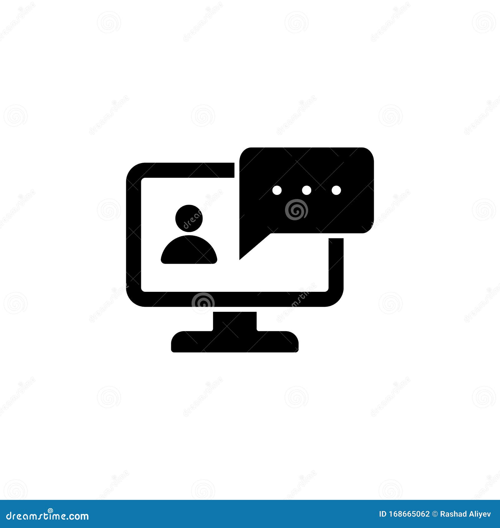 Computer User Chat Icon. Simple Connection Sign Icons for Ui and Ux ...