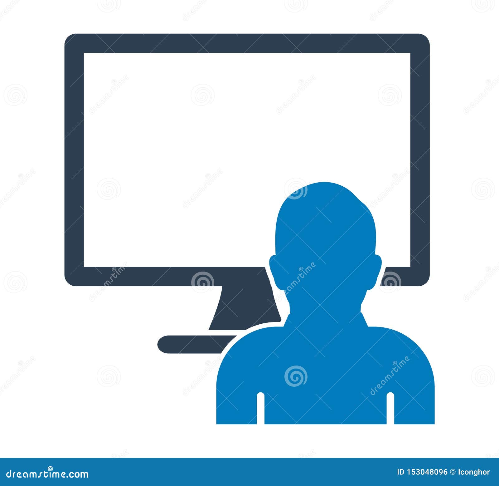 Computer User Icon. stock vector. Illustration of digital - 153048096