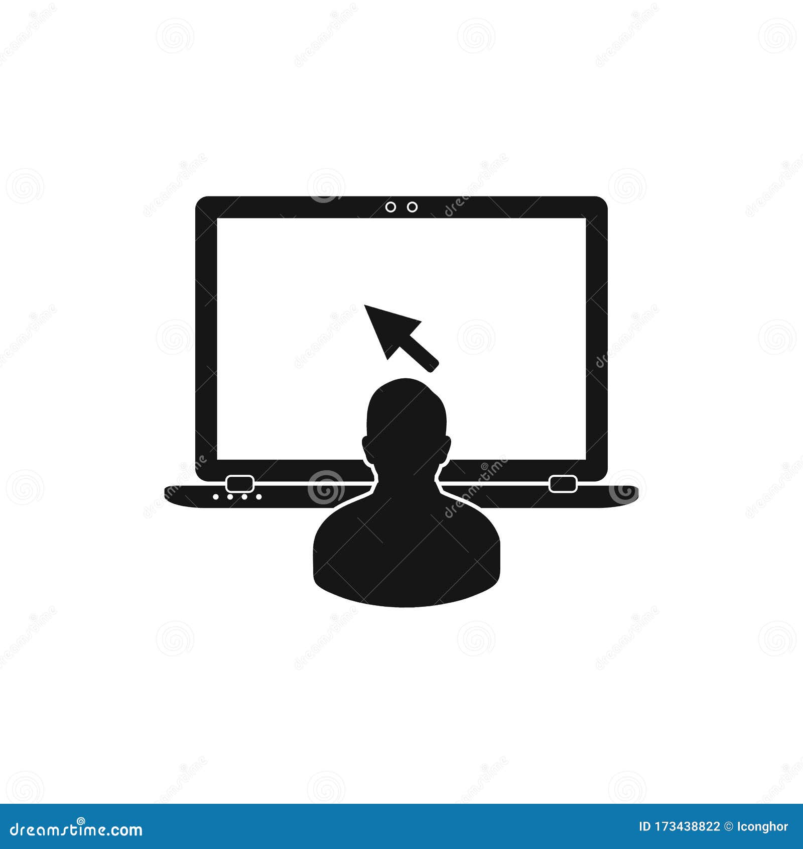 Computer User Icon. stock vector. Illustration of symbol - 173438822
