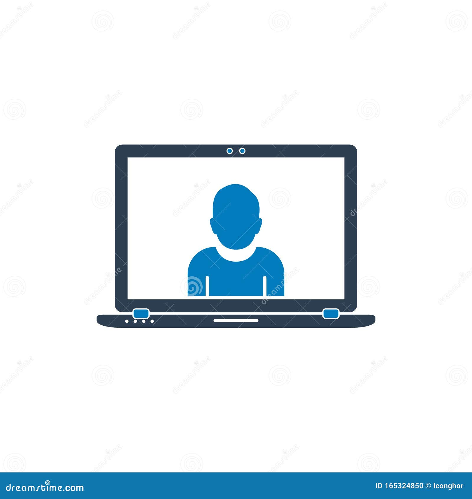 Computer User Icon. stock vector. Illustration of account - 165324850