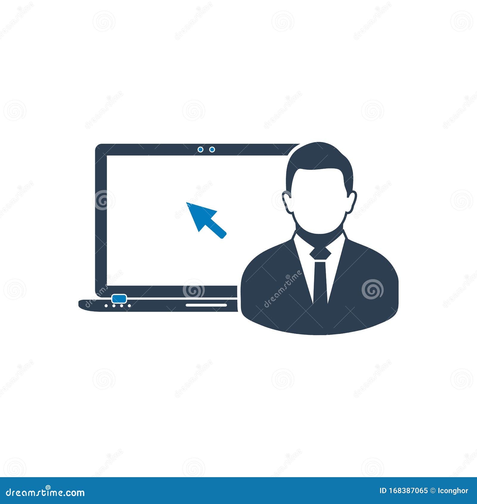 Computer User Icon. stock vector. Illustration of computer - 168387065