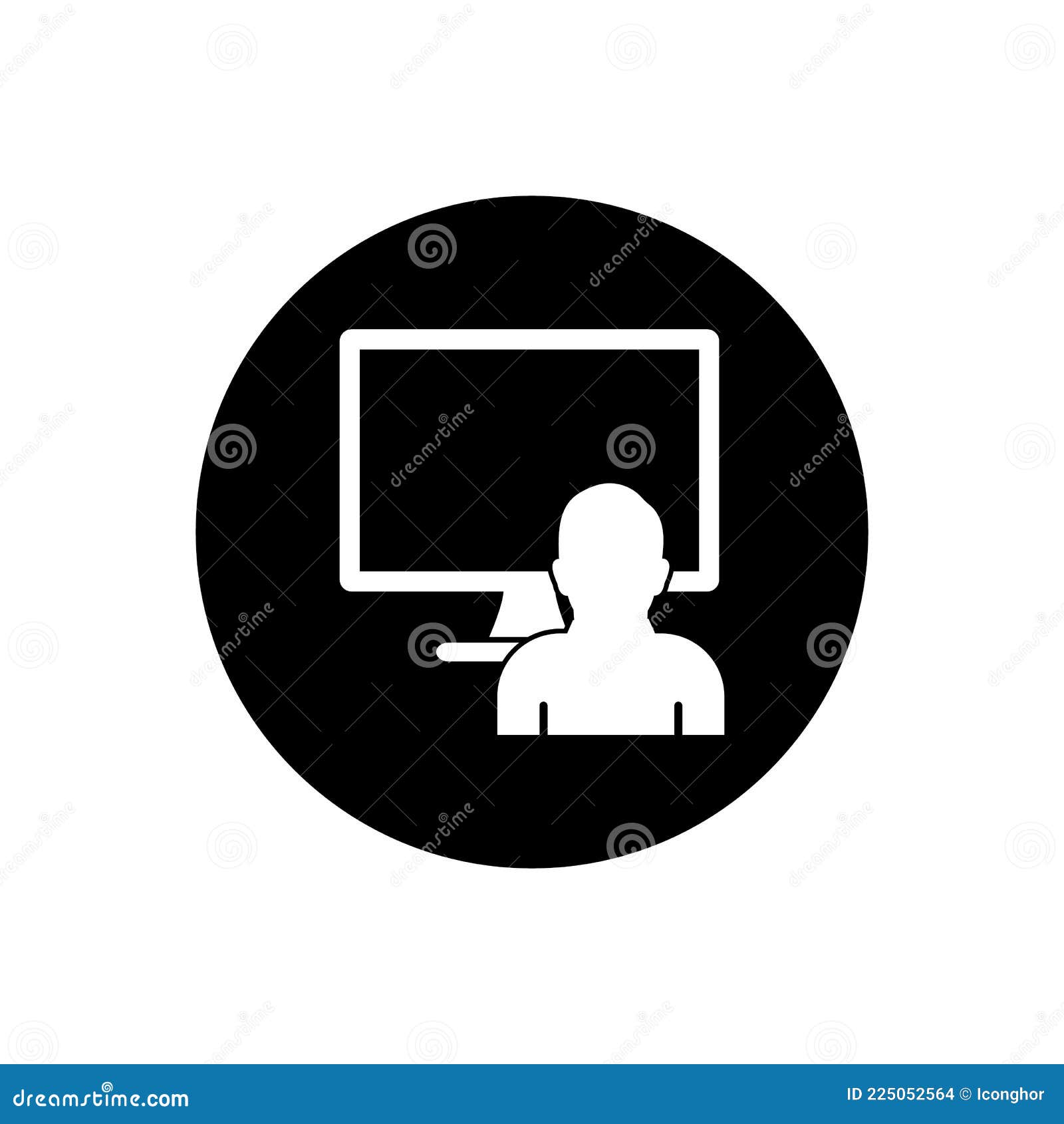 Computer user Icon. stock vector. Illustration of symbol - 225052564