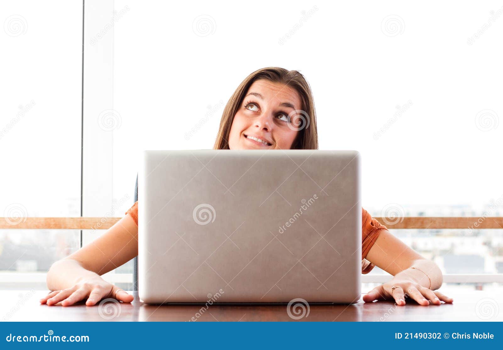 Computer user thinking stock photo. Image of laptop, alone - 21490302