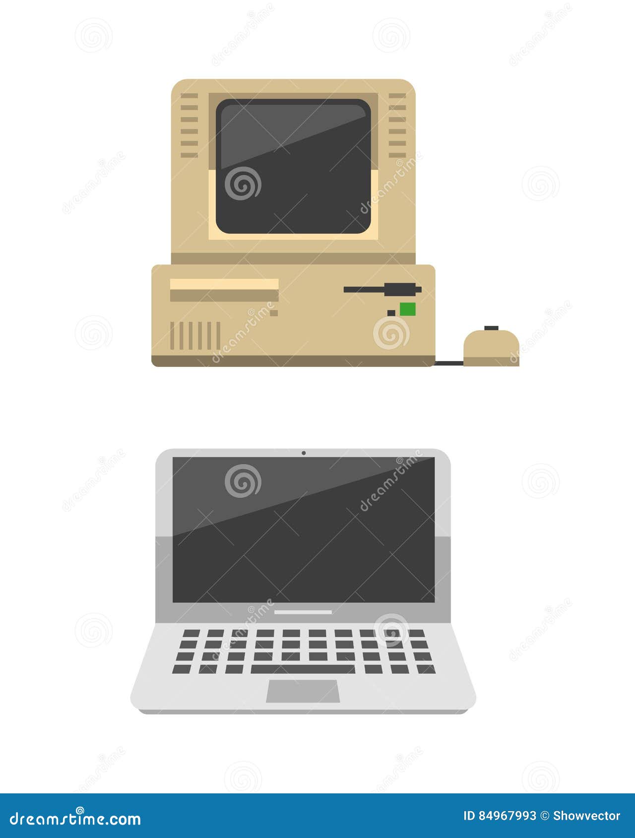 Computer Vector Evolution Illustration. Stock Vector - Illustration of ...