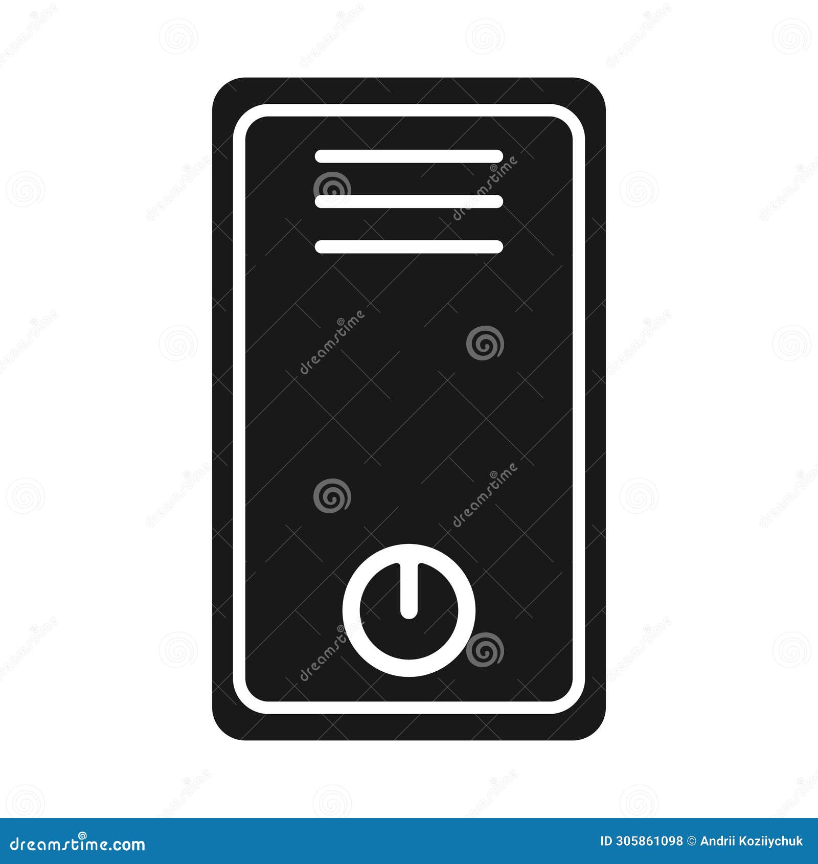Computer Vector Icon. Computer Box Icon. System Block Vector. Stock ...