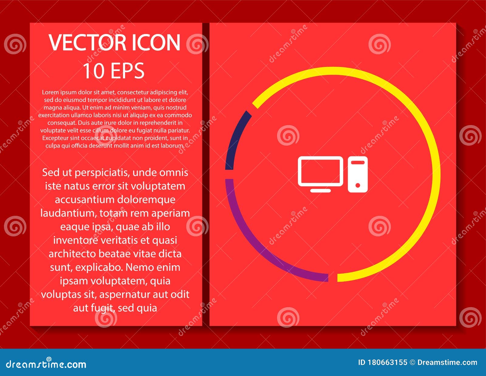 Computer Vector Icon , Lorem Ipsum Flat Design Stock Illustration ...