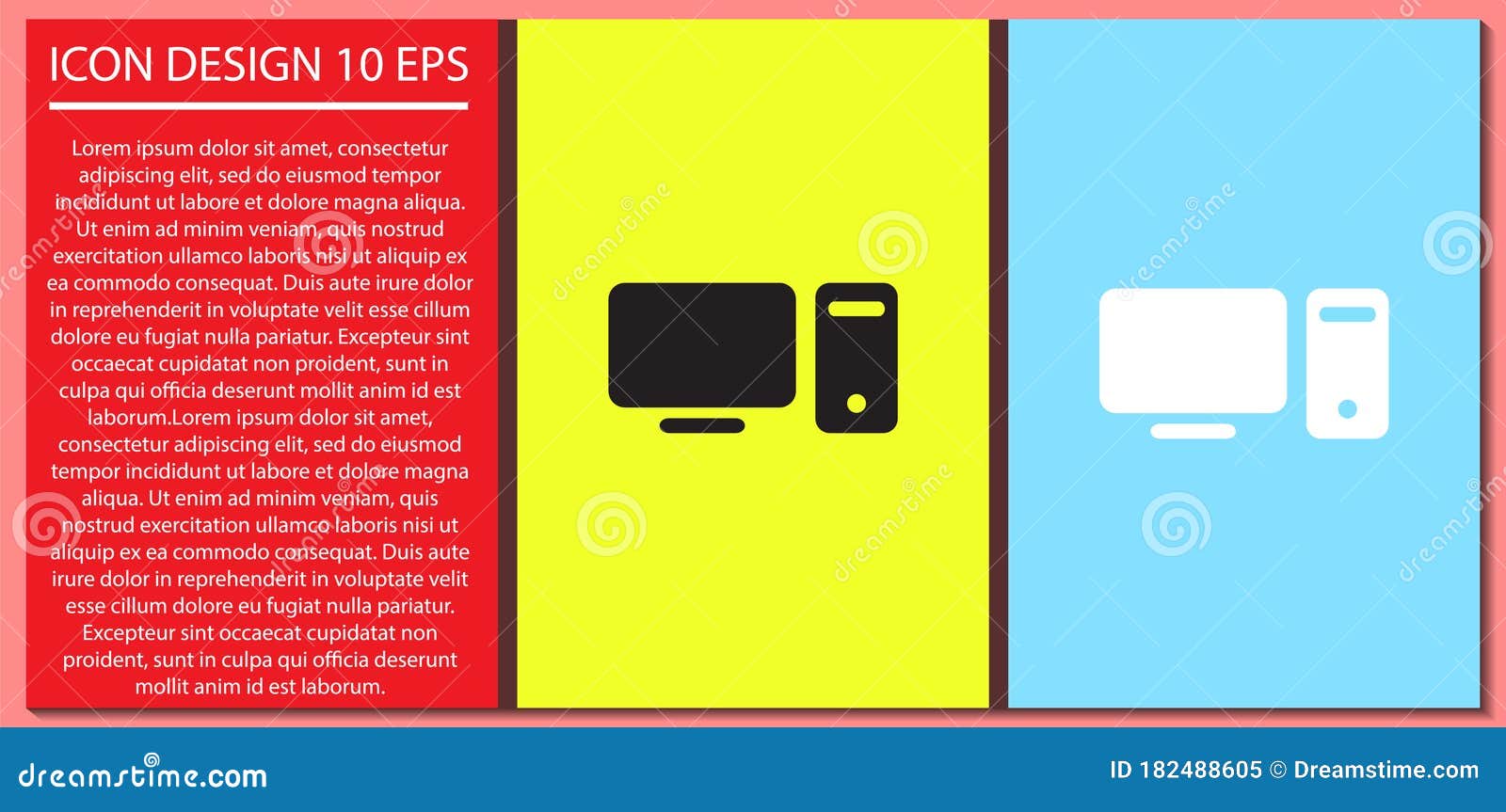 Computer Vector Icon , Lorem Ipsum Flat Design Stock Illustration ...