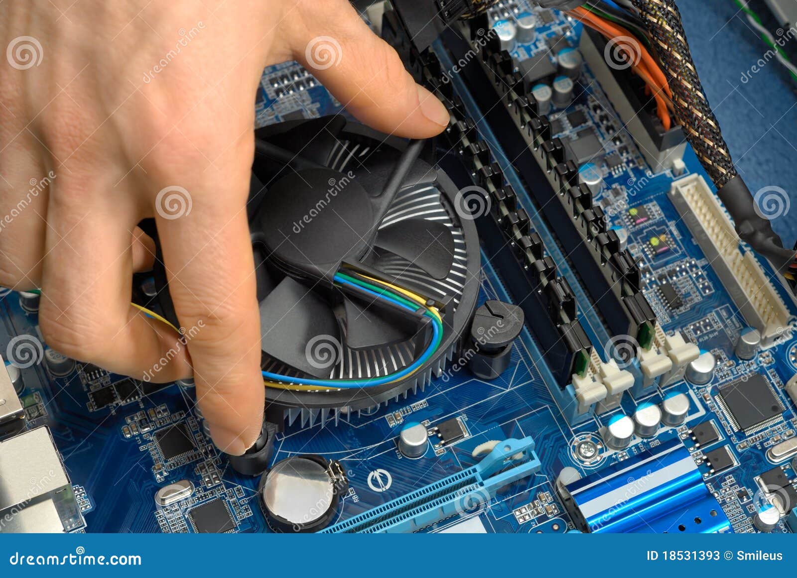 A Computer Ventilator Being Mounted Stock Image - Image of attendance ...