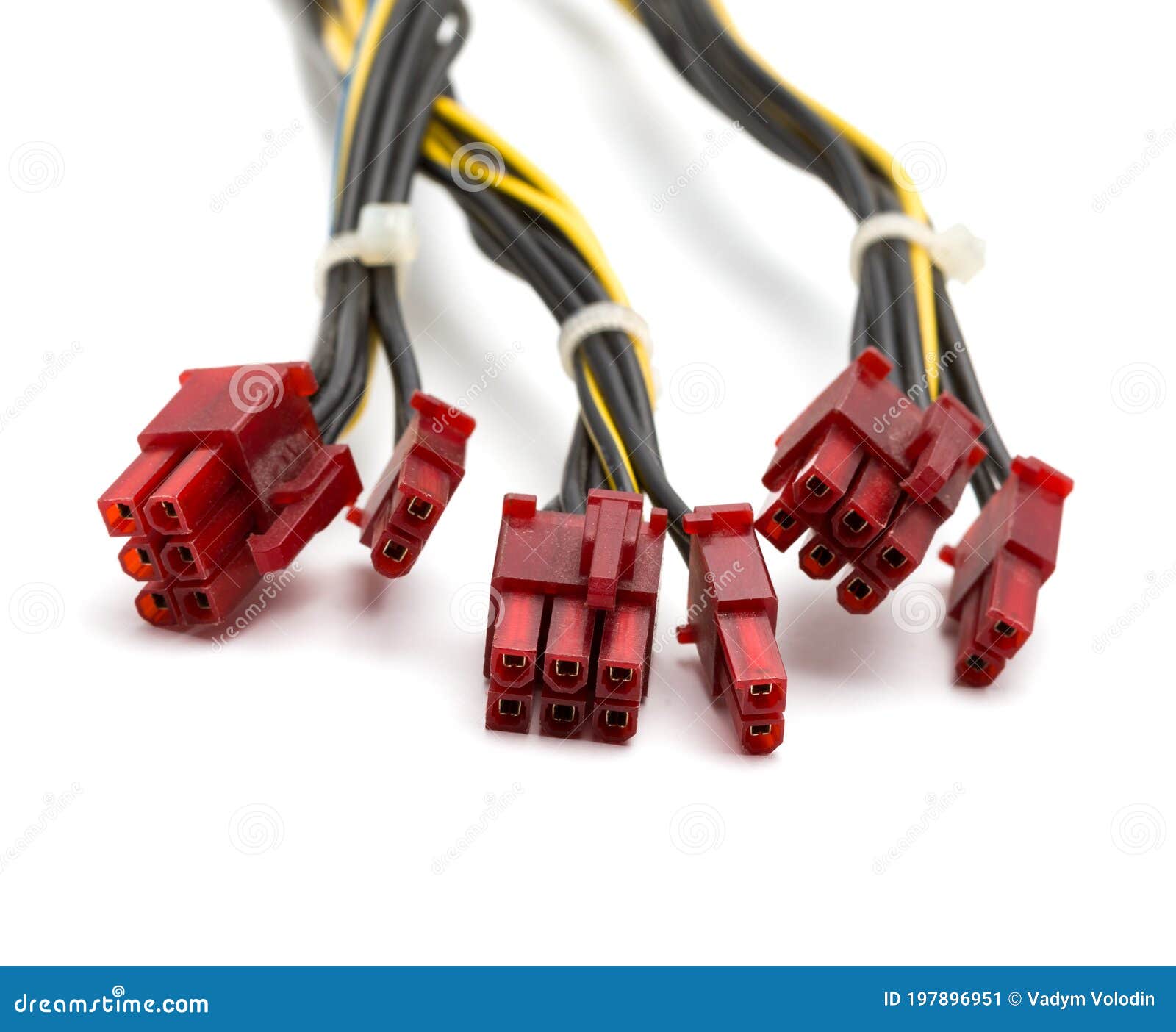 Computer Video Adapter Power Connector Stock Image - Image of isolated ...