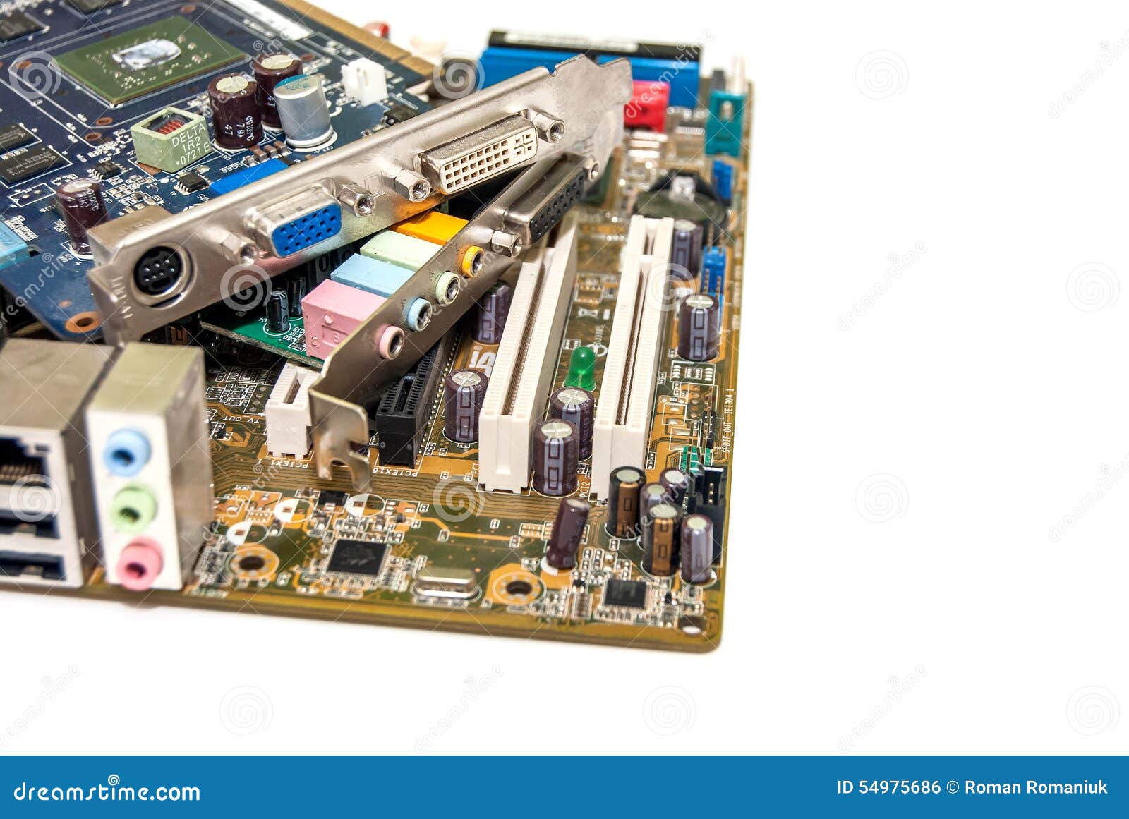 Computer Video and Audio Output Isolated Stock Photo - Image of ...