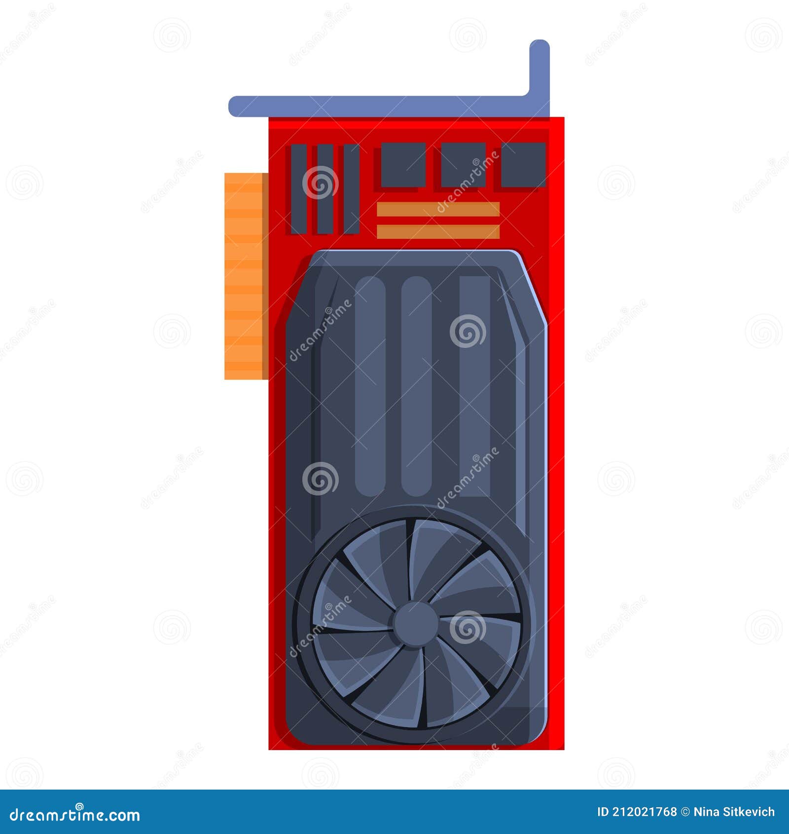 Computer Video Card Icon, Cartoon Style Stock Vector - Illustration of ...