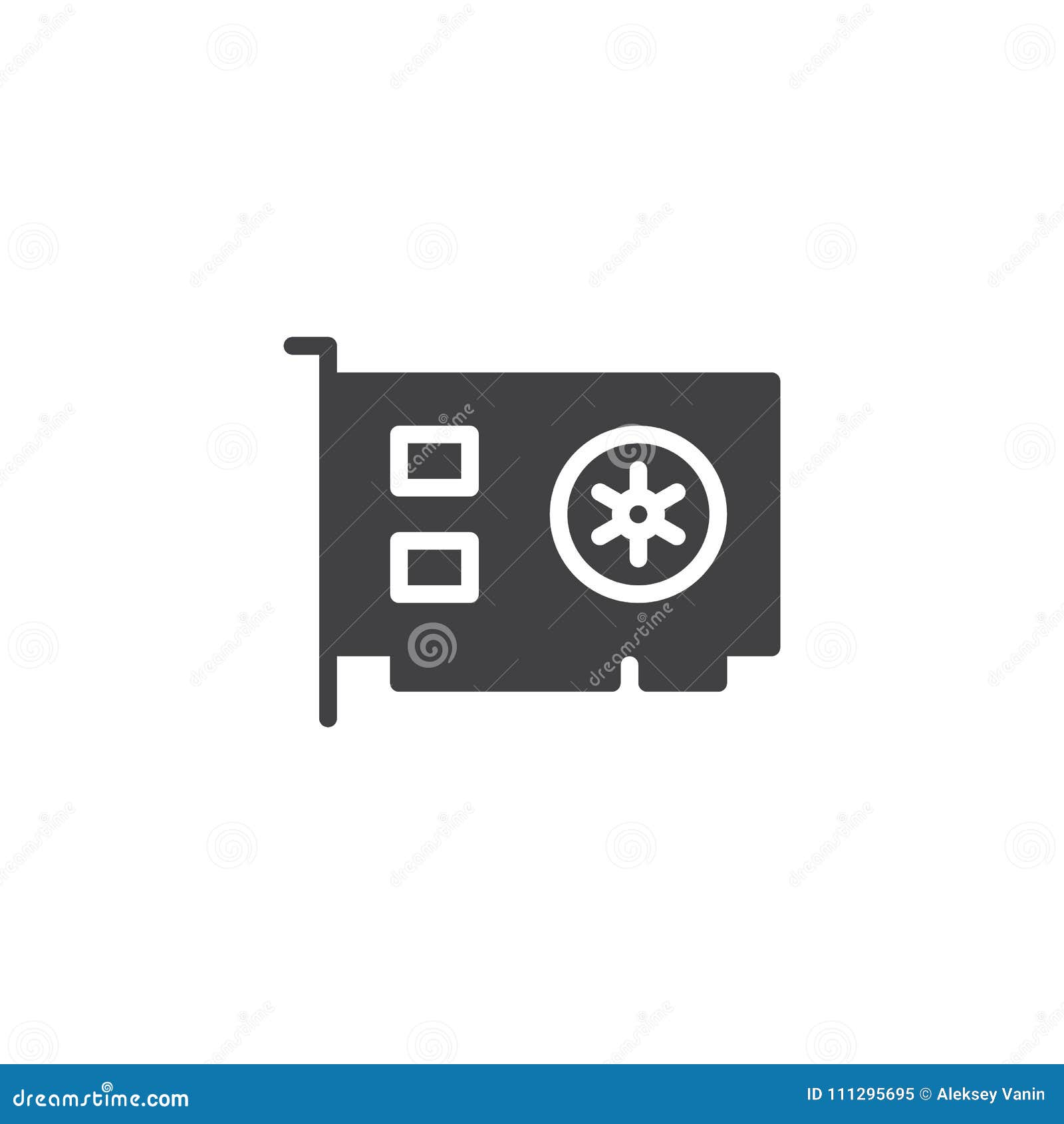 Computer Video Card Vector Icon Stock Vector - Illustration of pixel ... Computer Video Card Vector Icon Stock Vector - Illustration of pixel ...