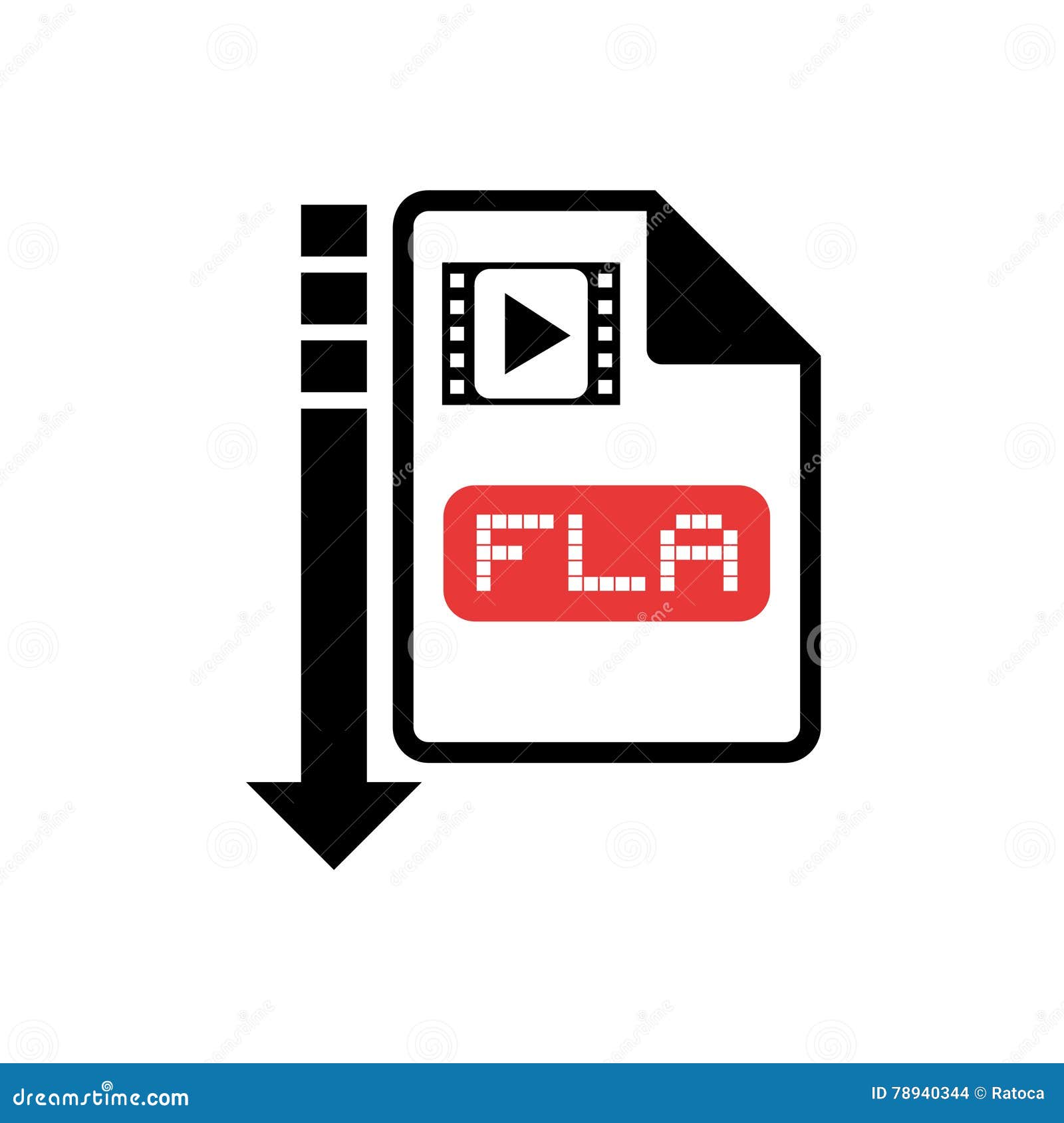 Computer video file icon stock vector. Illustration of file - 78940344