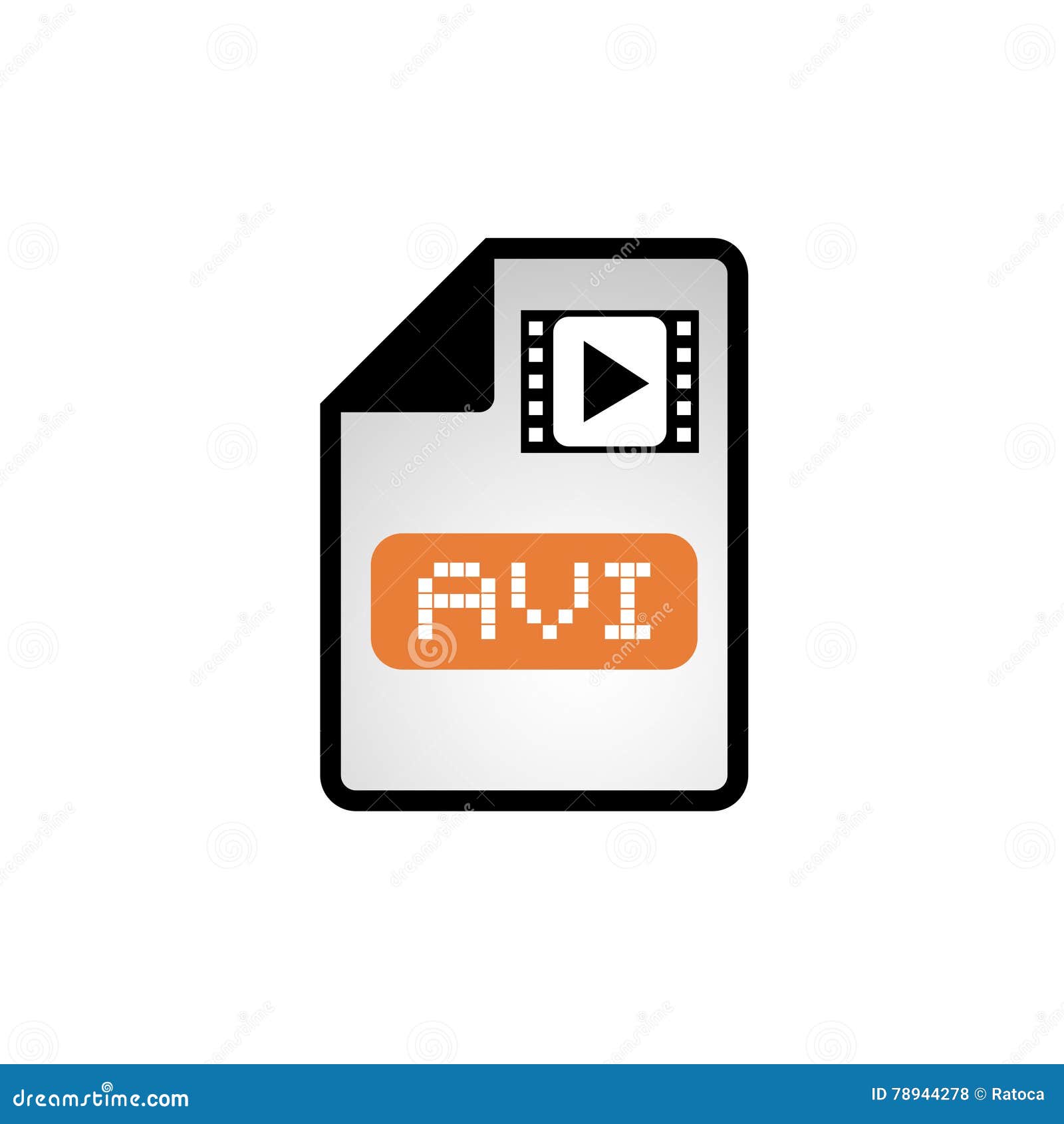 Computer video file icon stock vector. Illustration of icon - 78944278