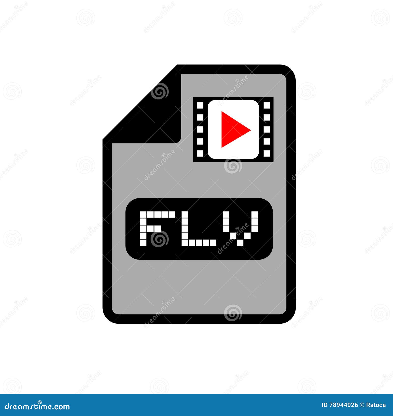 Computer video file icon stock vector. Illustration of computer - 78944926