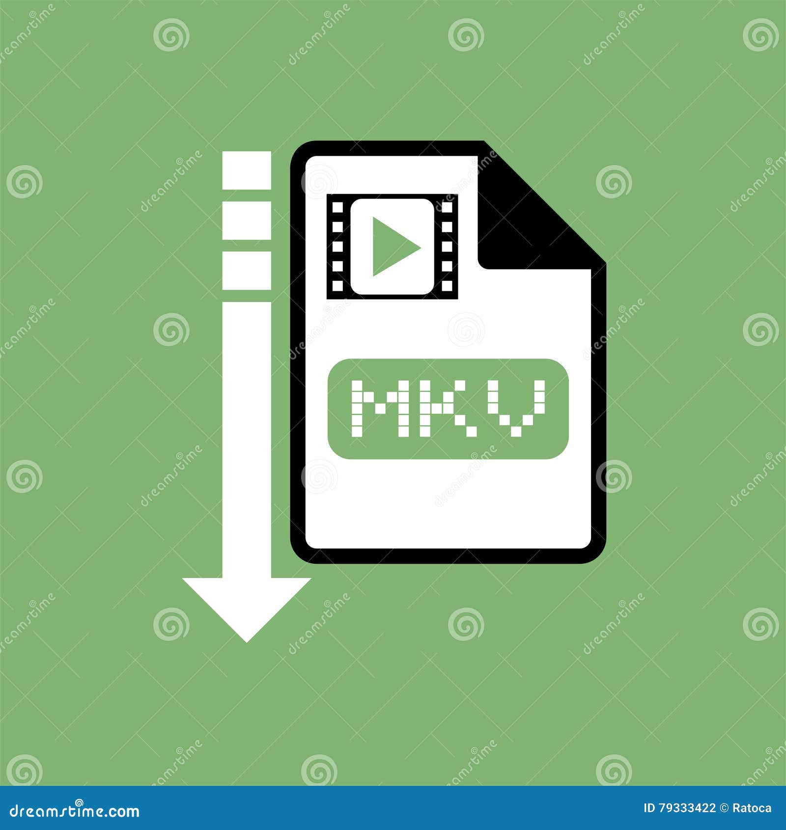 Computer video file icon stock vector. Illustration of movie - 79333422