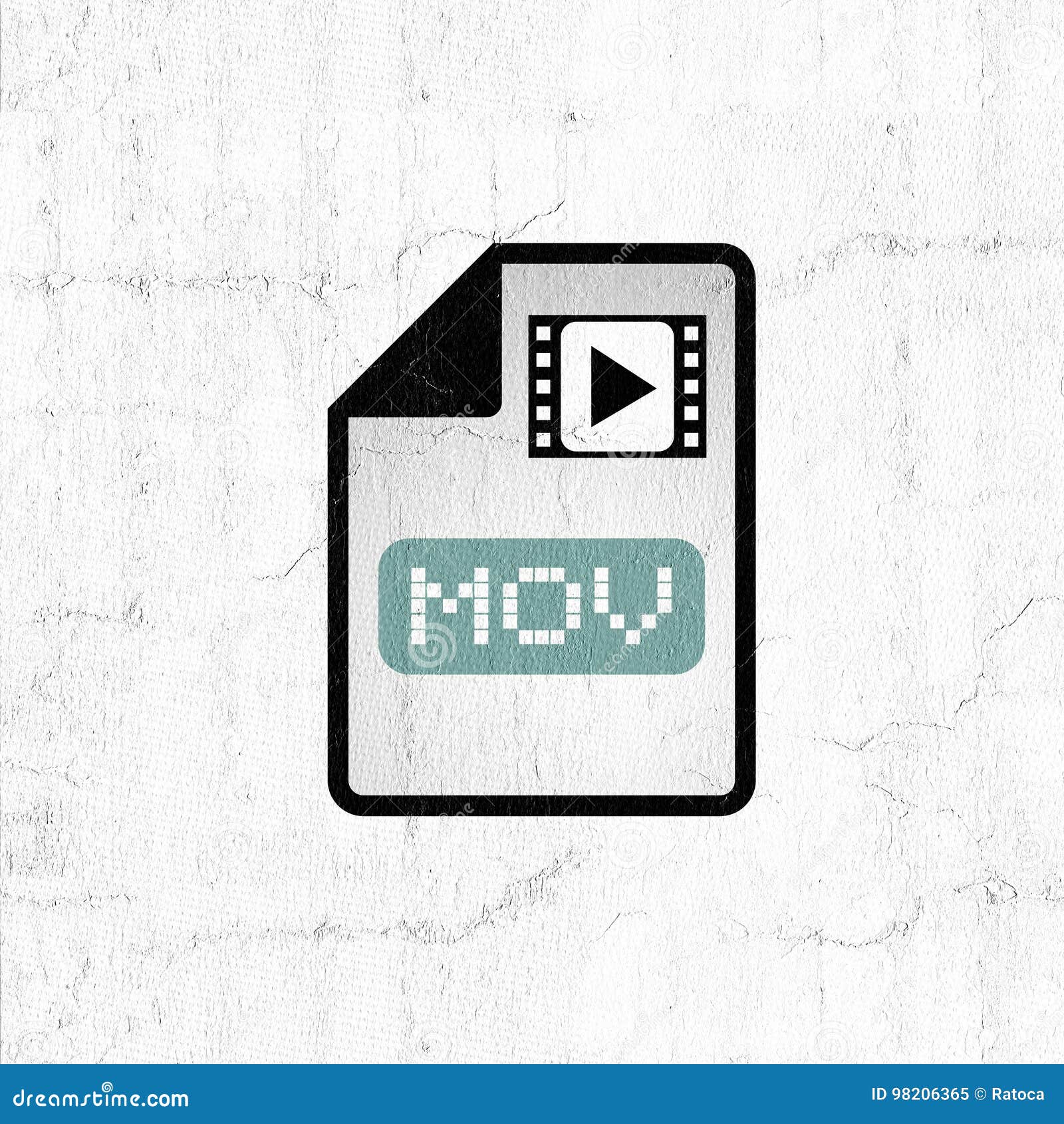 Computer video file icon stock illustration. Illustration of document ...