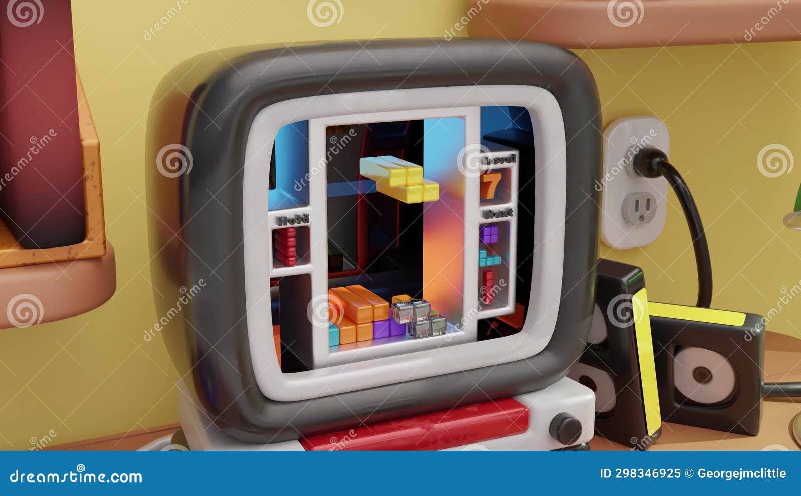 Computer Videogame 3D Loop Animation Stock Video - Video of satisfying ...