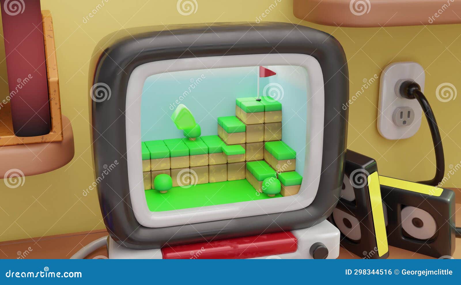 Computer Videogame 3D Loop Animation Stock Footage - Video of gaming ...