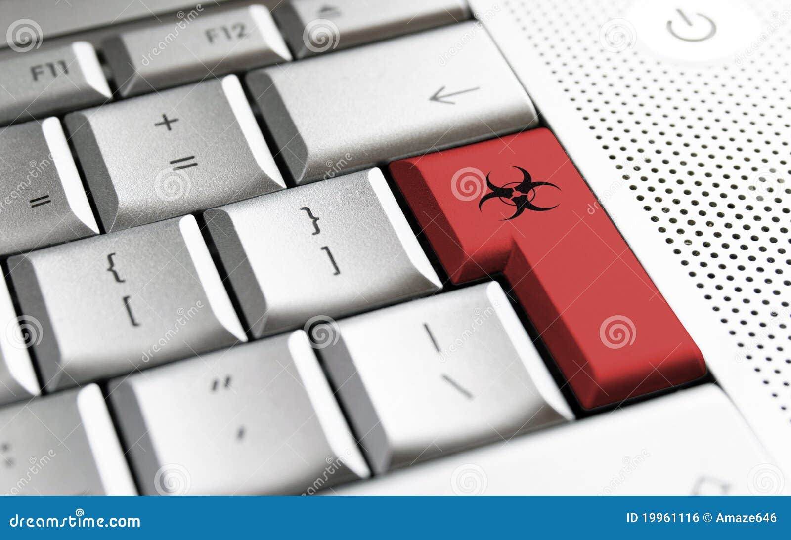 Computer Virus Malware Attack. Computer Code On A Screen With A Skull ...