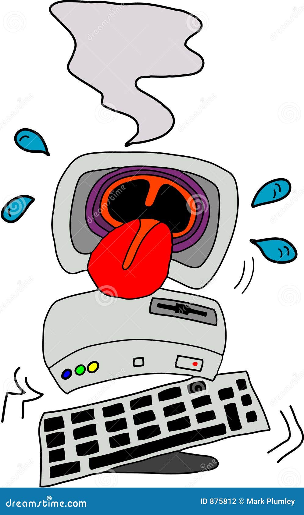 Computer Meltdown Royalty-Free Stock Photo | CartoonDealer.com #3890205
